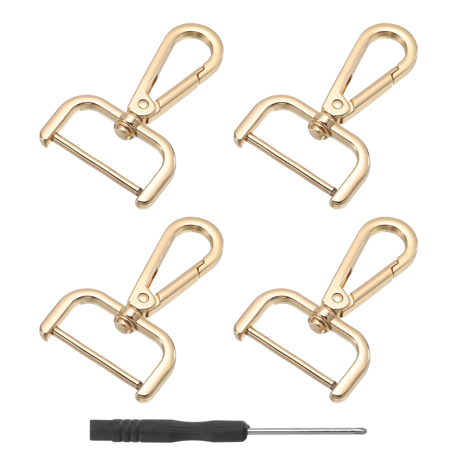Uxcell 4Pack Swivel Clasps, 1.25" D Ring Detachable Snap Hook with ...