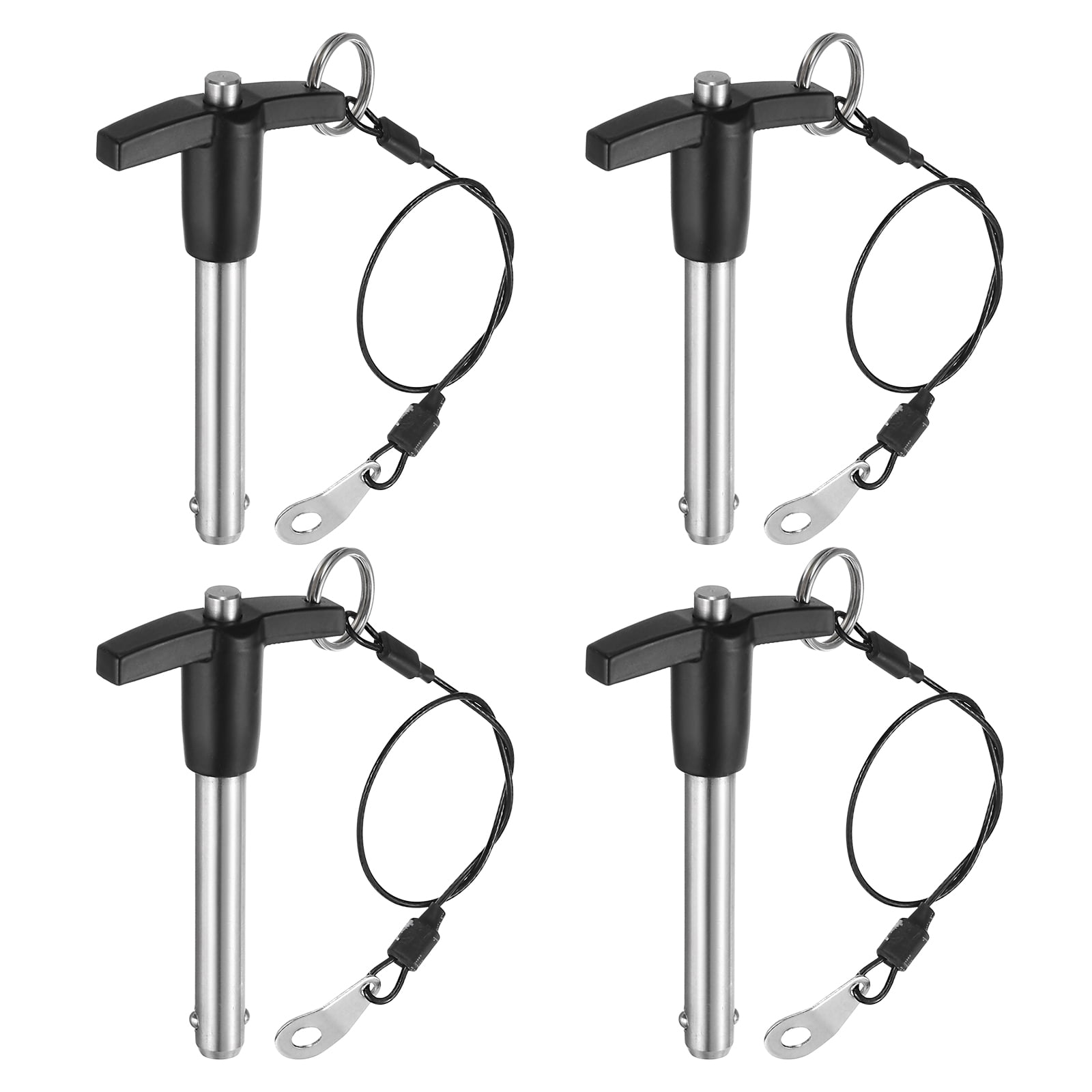 Uxcell 4Pack T Handle Lock Pins, 9.5mm x 50mm Usage Length Stainless ...