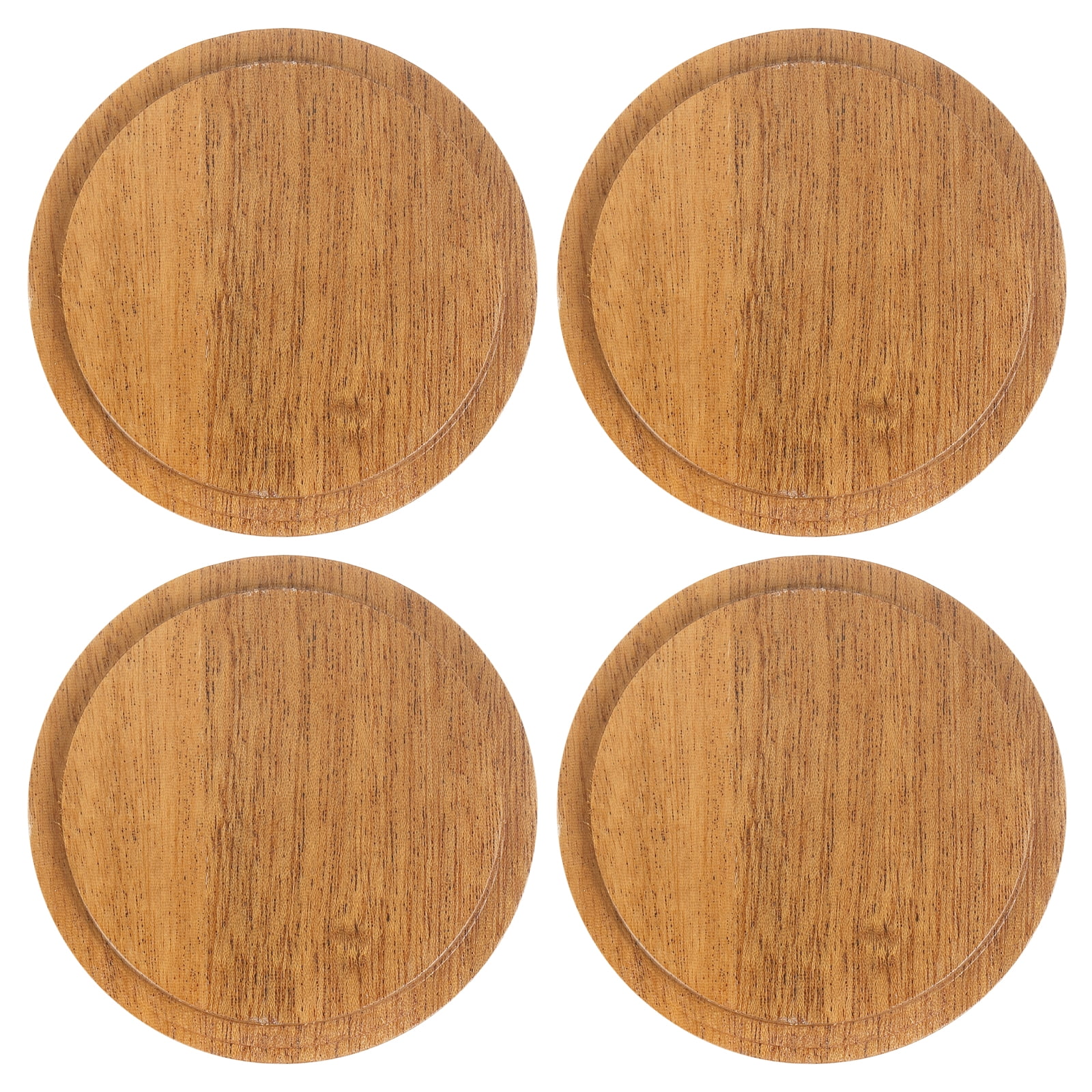 Uxcell 4Pack Wooden Cup Lid 3.19 Inch, Wooden Coffee Mug Lids Bamboo ...