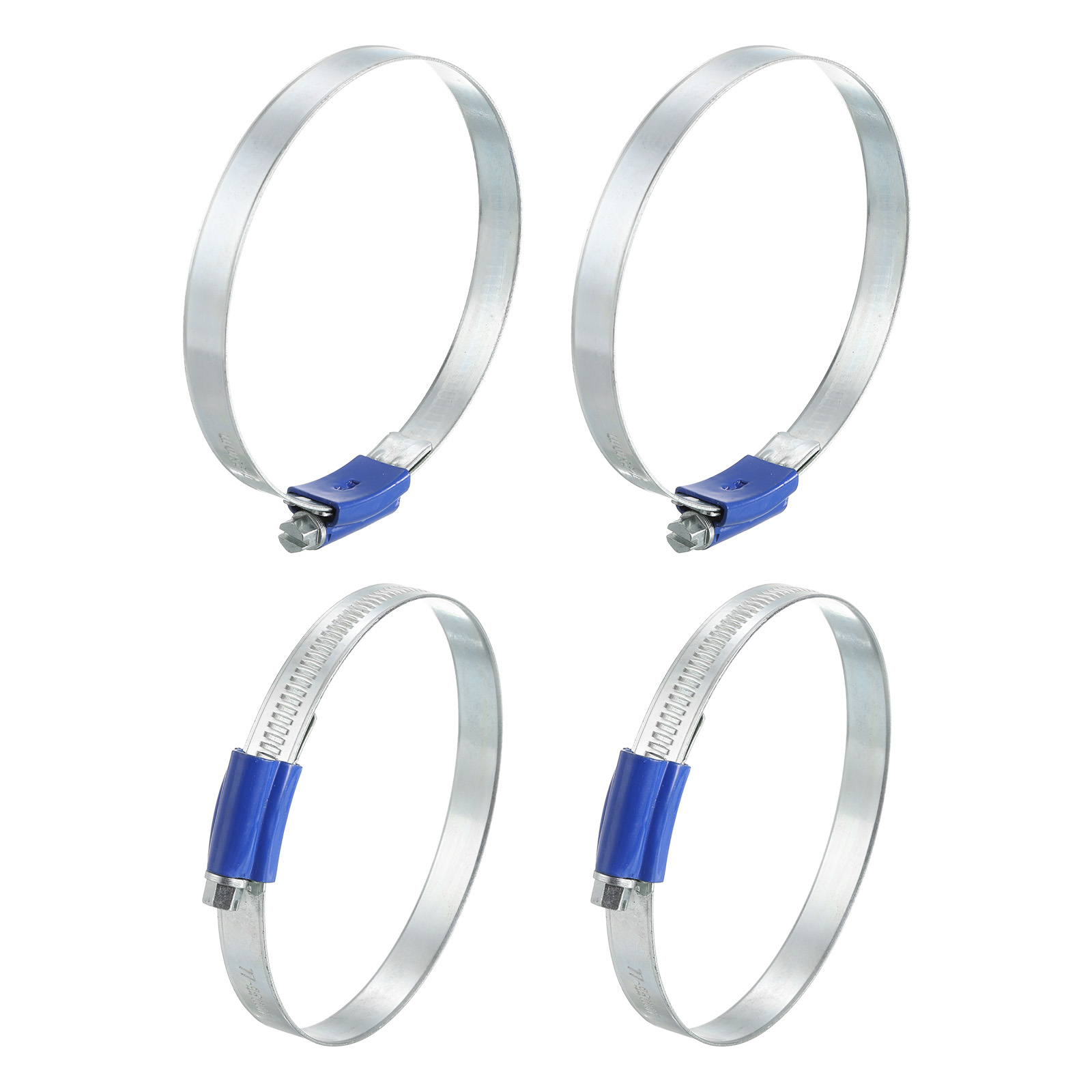 Uxcell 4Pack Worm Gear Hose Clamp Clips Adjustable 77- 95mm Range Fuel ...