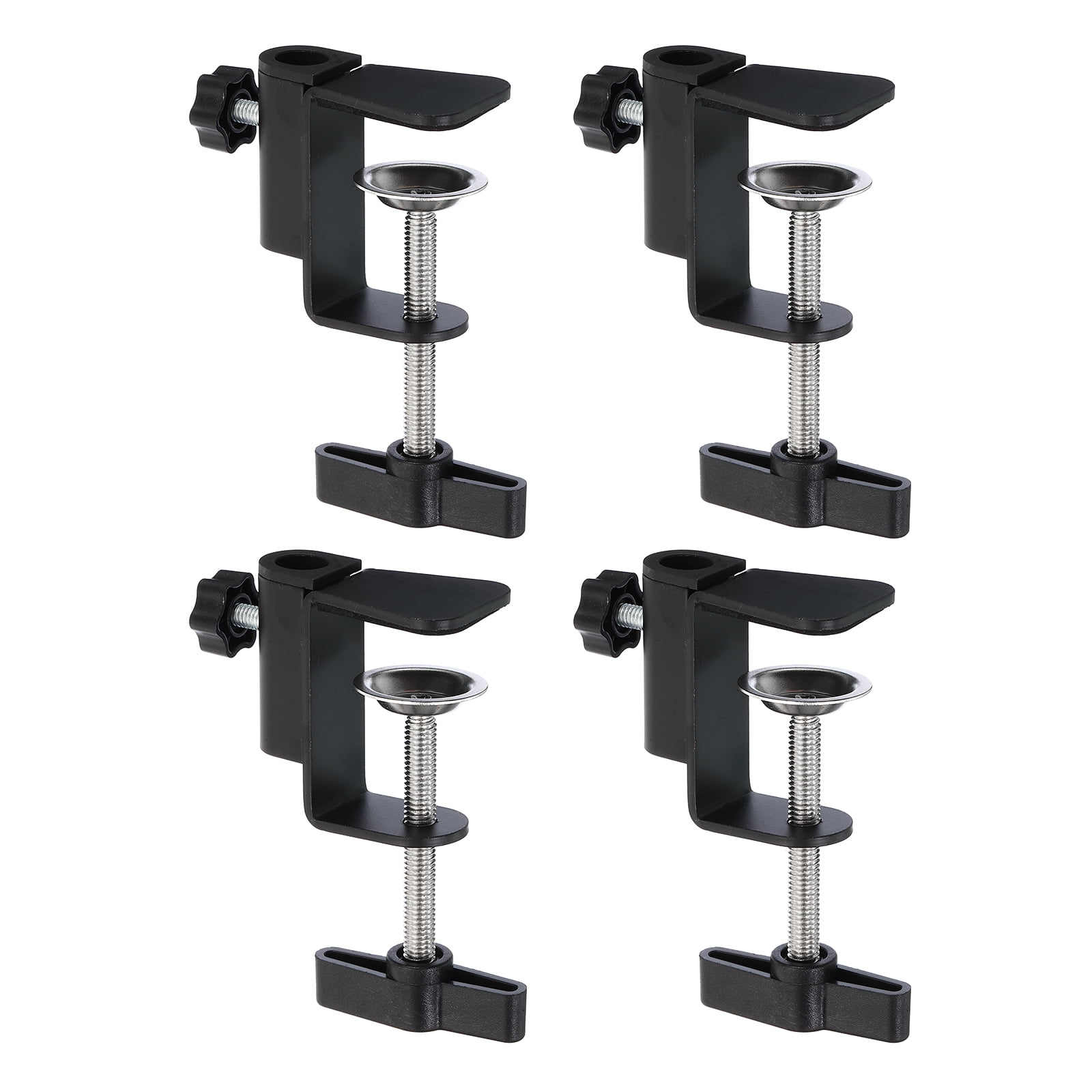 Uxcell 4Pcs 0.47" Hole Dia. Universal C-Clamp Desk Clamp for Table Lamp ...
