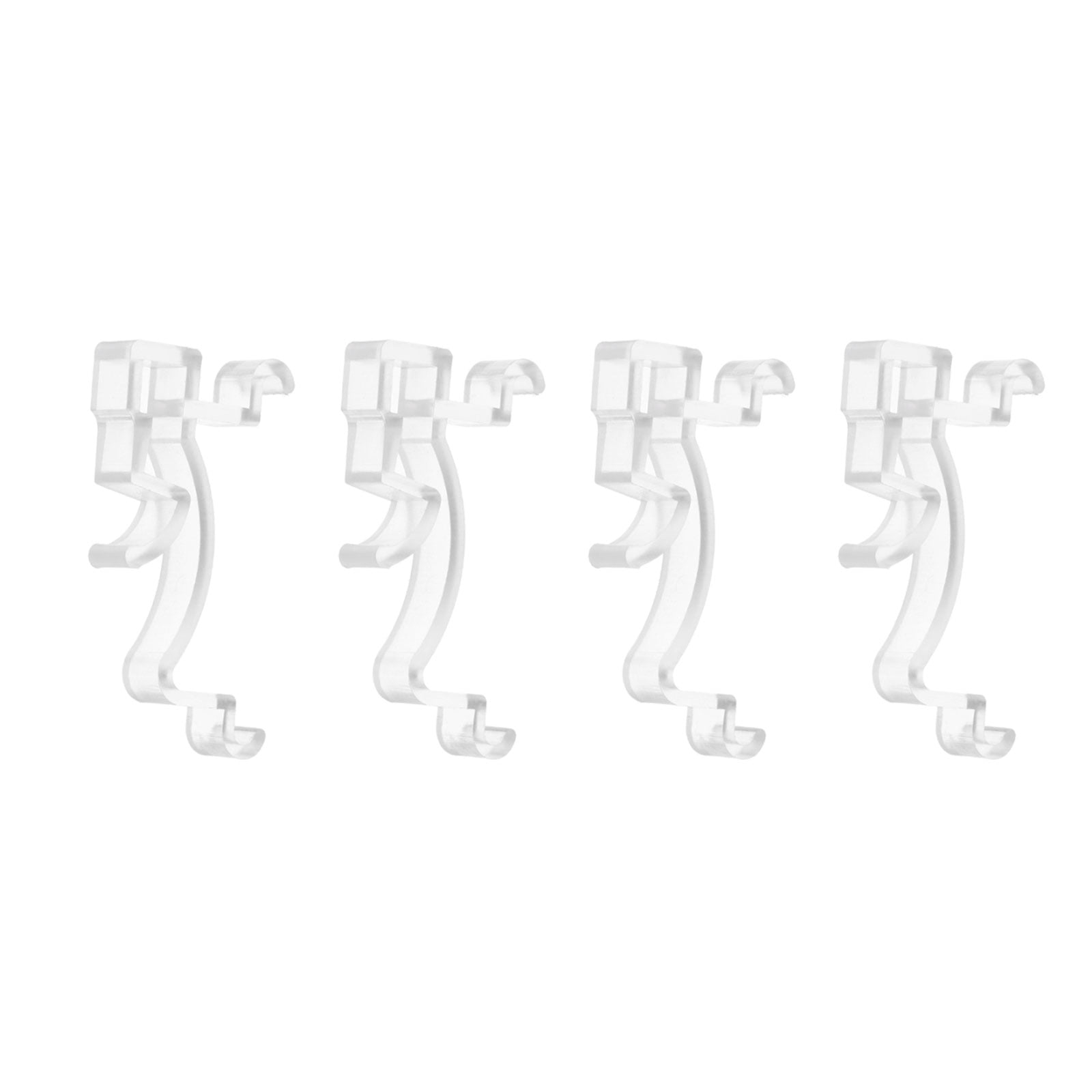 Uxcell 4Pcs 1.9 Inch Clear Valance Clips, Hidden Vertical Window Blind ...