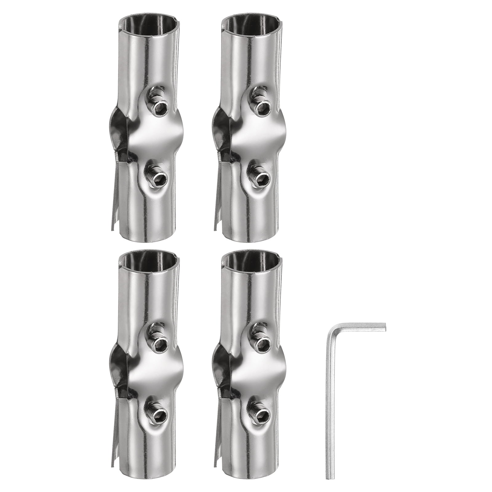 Uxcell 4Pcs 180 Degree Structural Pipe Connectors 1" Fit Pipe Dia 3 Way ...