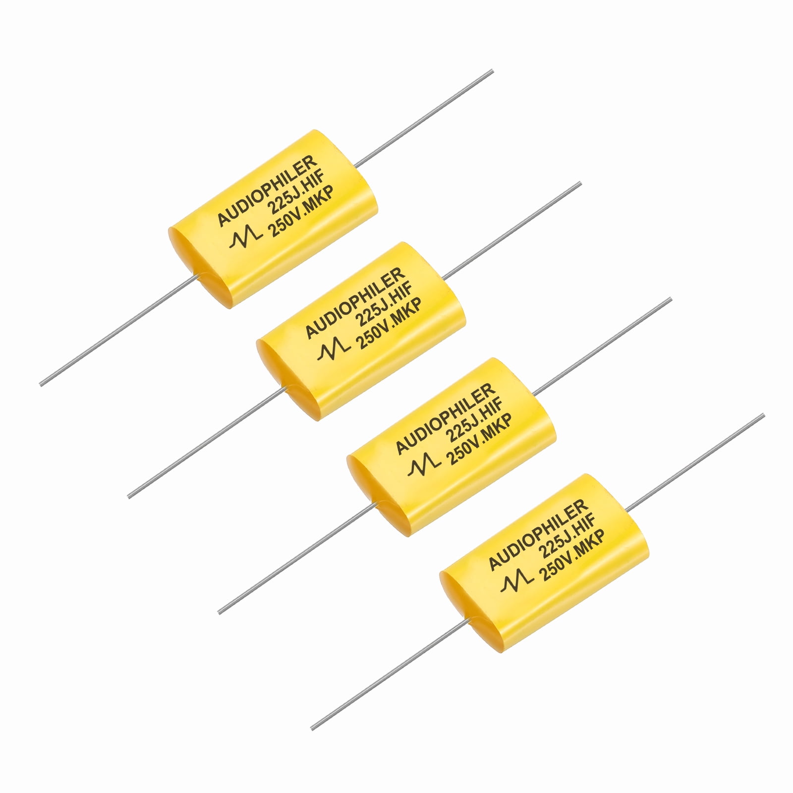 Uxcell 4Pcs 2.2uF High-Frequency Divider Capacitor, 250V Audio Speaker ...
