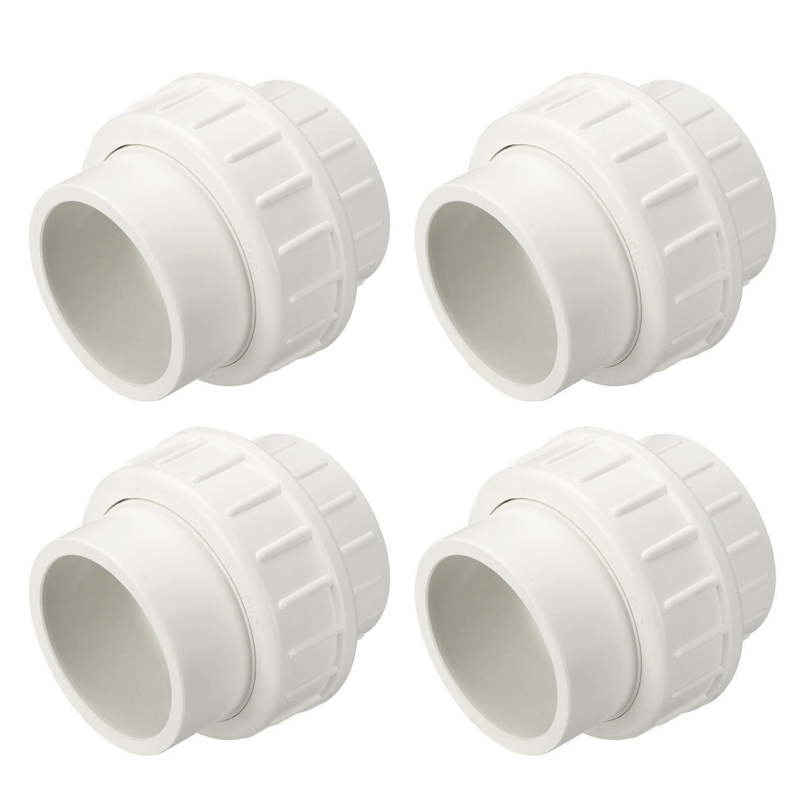 Uxcell 4Pcs 2" Union Coupling Pipe Fitting, SCH40 (Socket x Socket ...