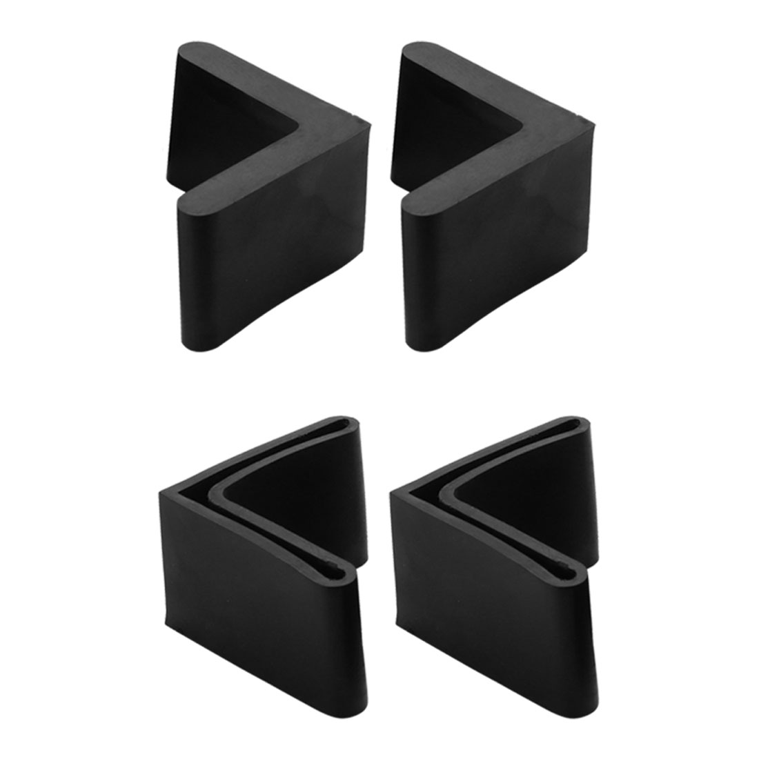 Uxcell 4Pcs 30 x 30mm Furniture Angle Iron Leg Rubber Foot Covers ...