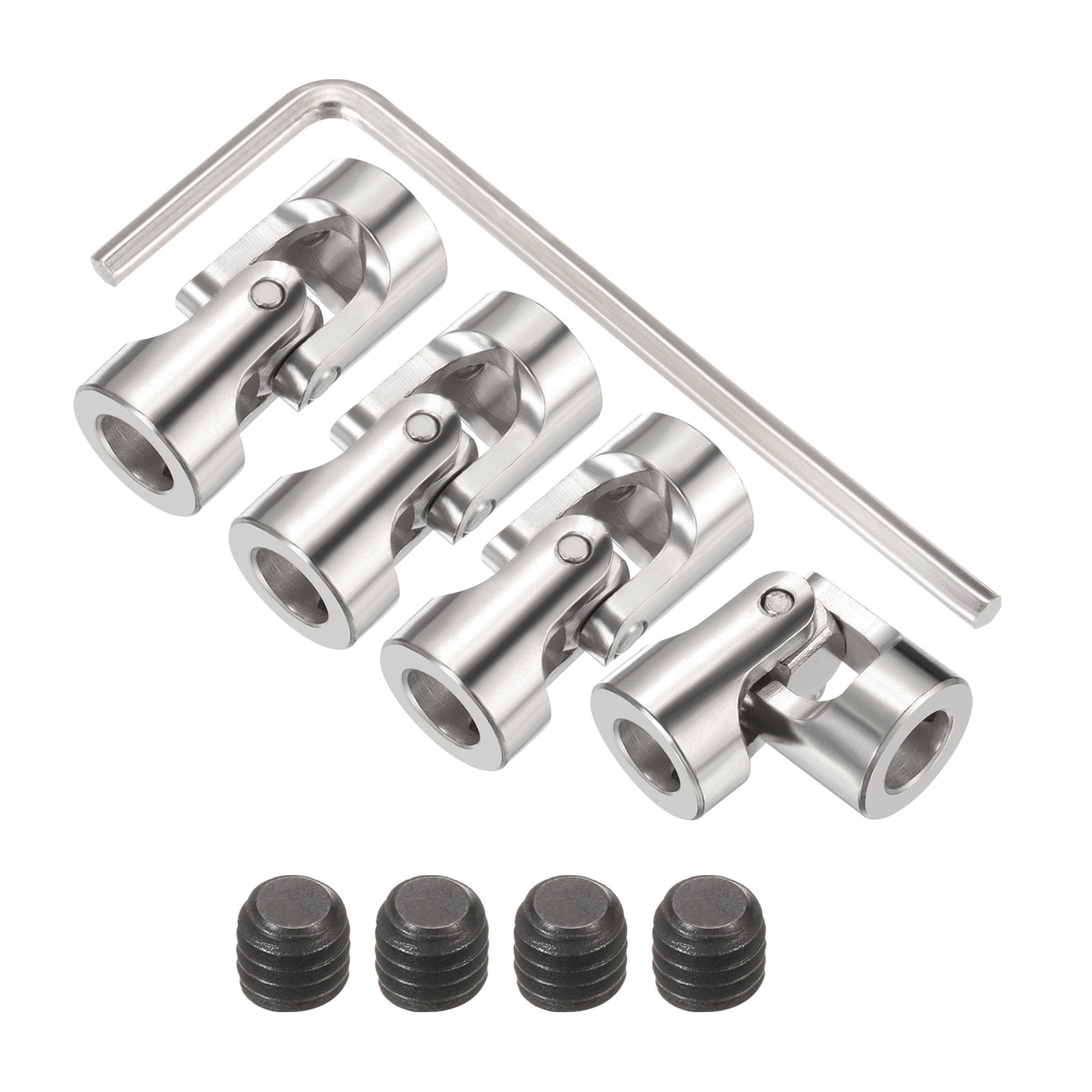 Uxcell 4Pcs 6mm to 6mm ID Steering Universal Joint Shaft Coupling ...