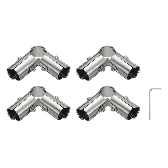 Uxcell 4Pcs 90 Degree Structural Pipe Connectors 1" Fit Pipe Dia 3 Way ...