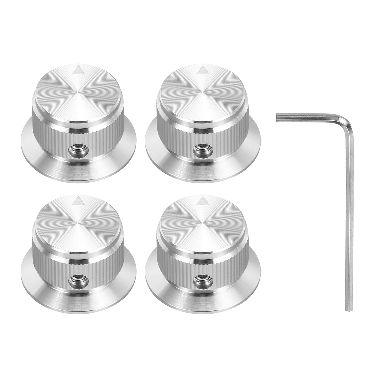 Uxcell 4Pcs Aluminium Potentiometer Knobs 1/4" Volume Tone Control Top ...