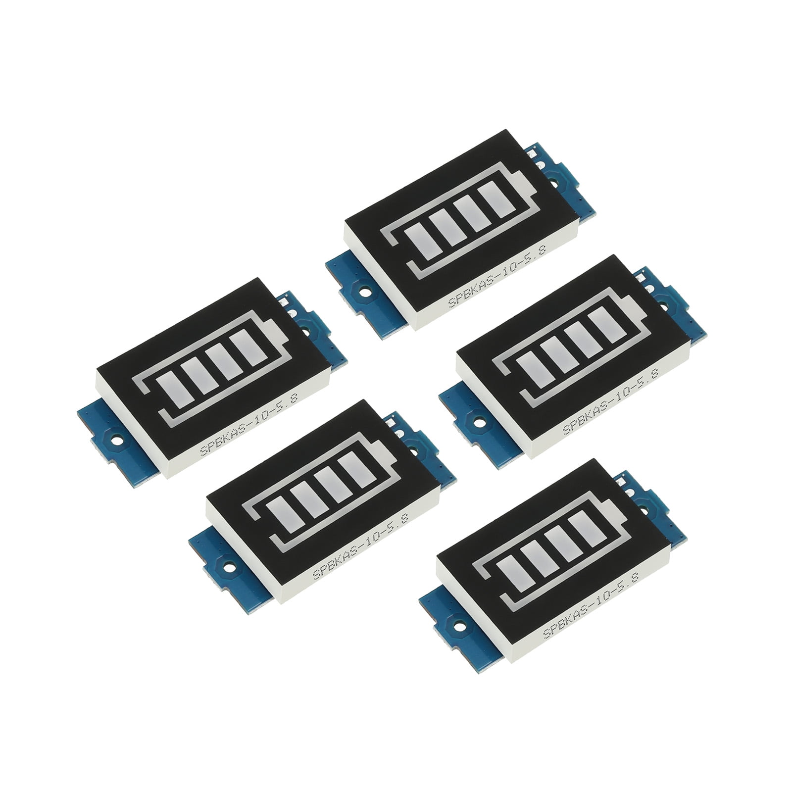 Uxcell 4Pcs Battery Indicator Display Capacity 1S 3.7V LED Display Blue ...