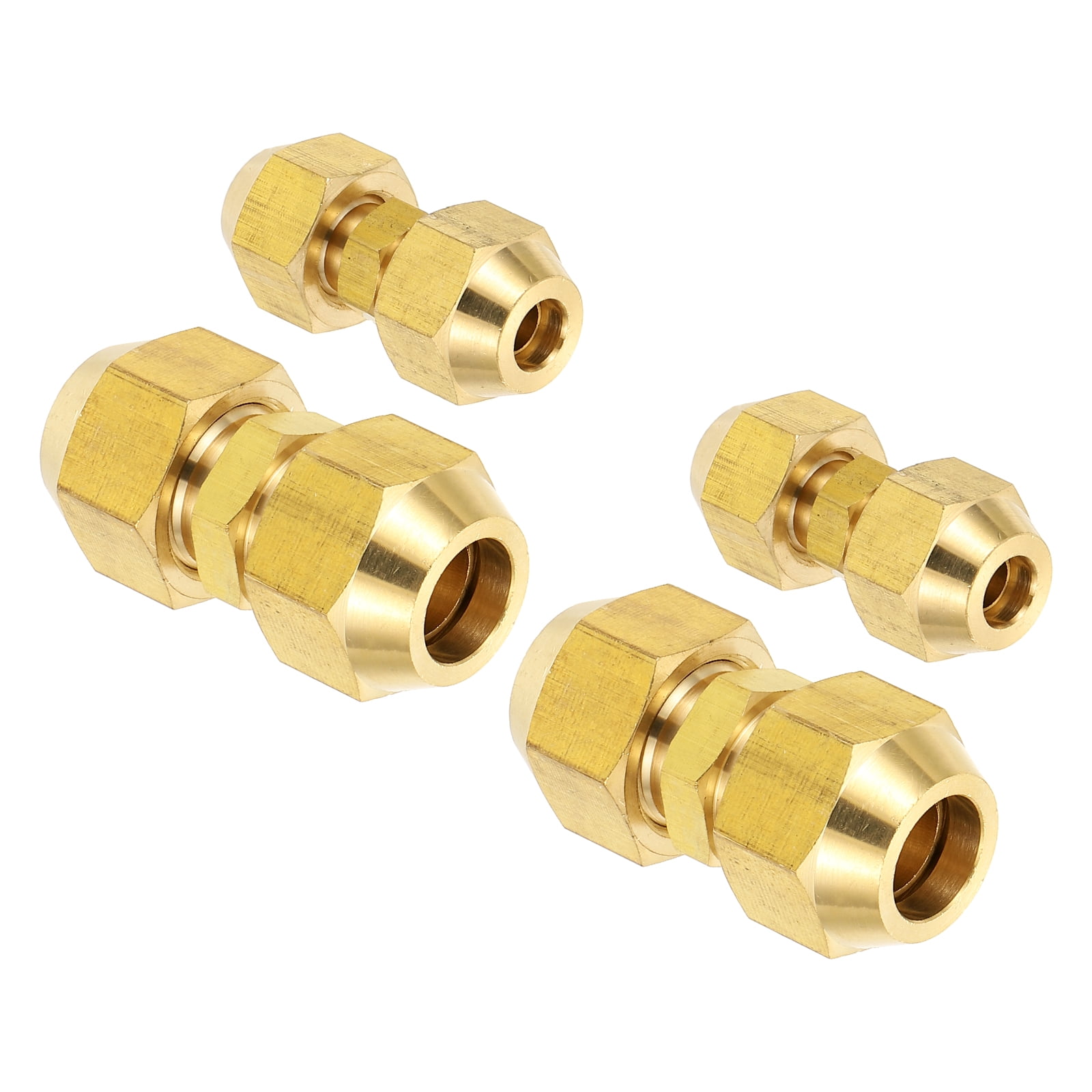 Uxcell 4Pcs Brass Pipe Extension Joint Connector for 1/4" and 1/2" Copper Pipe - Walmart.com