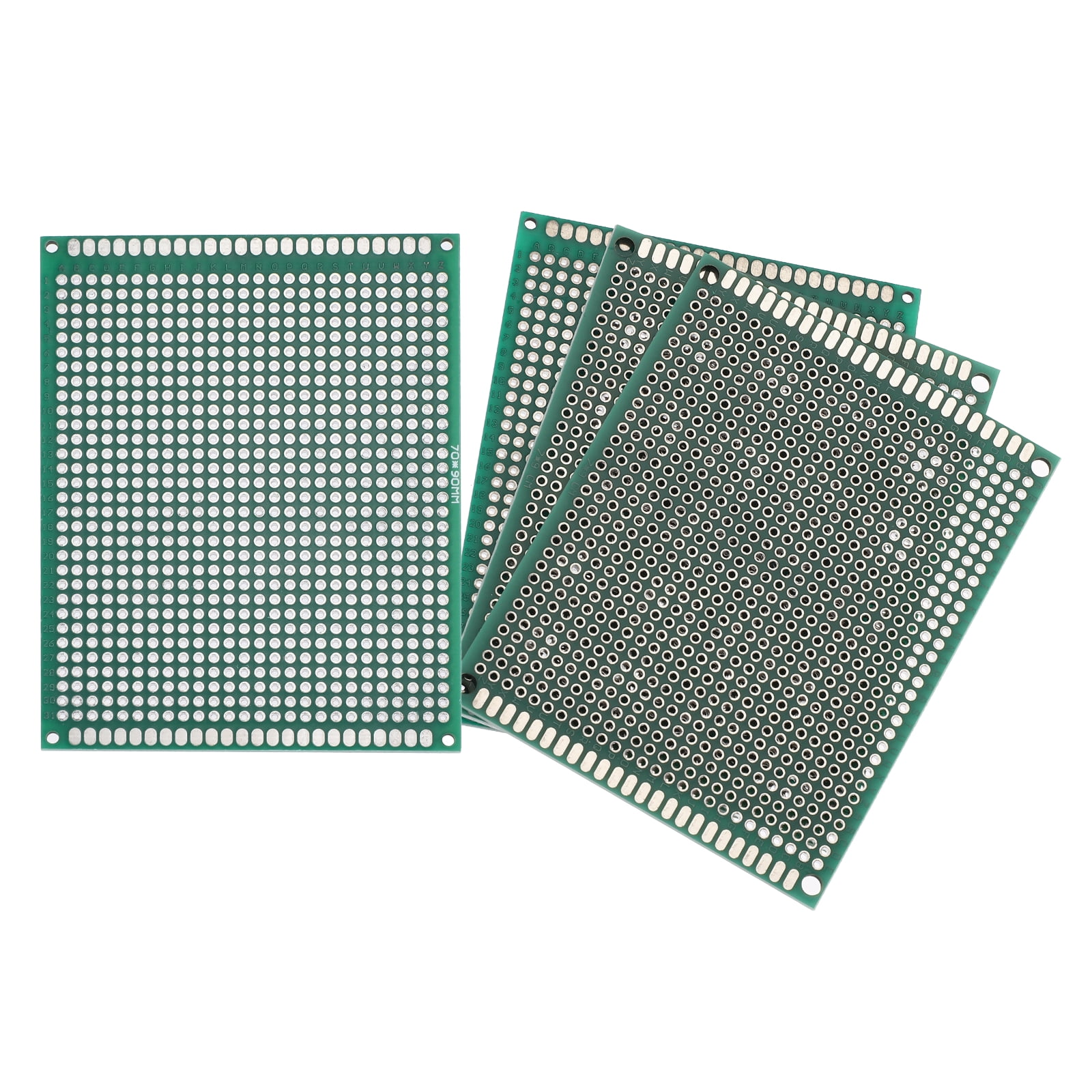 Uxcell 4Pcs Breadboard Solderable 90mm x 70mm Green Circuit PCB Board ...