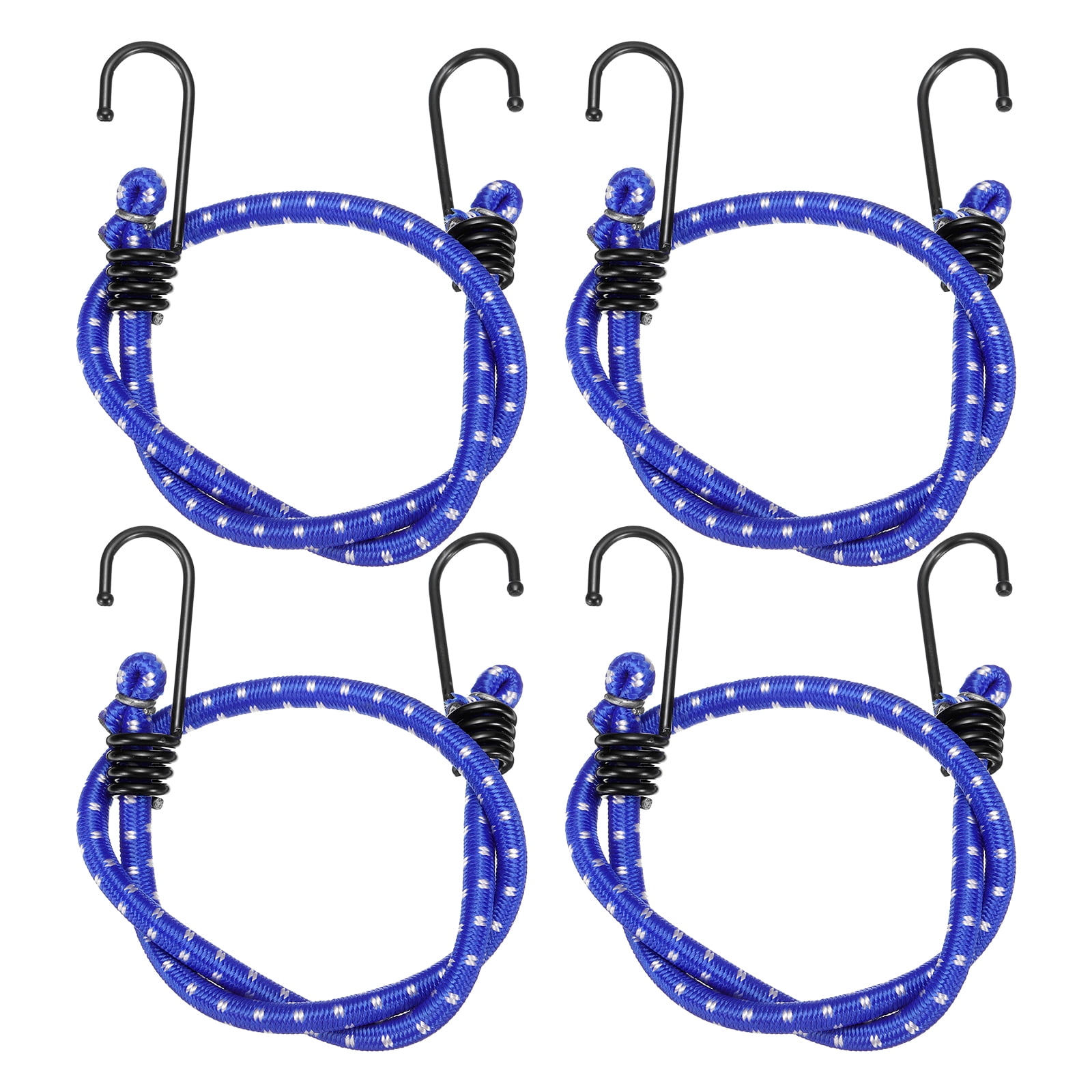 Uxcell 4Pcs Bungee Cord with Hooks 24" Rubber Bungee Cords for Outdoor ...