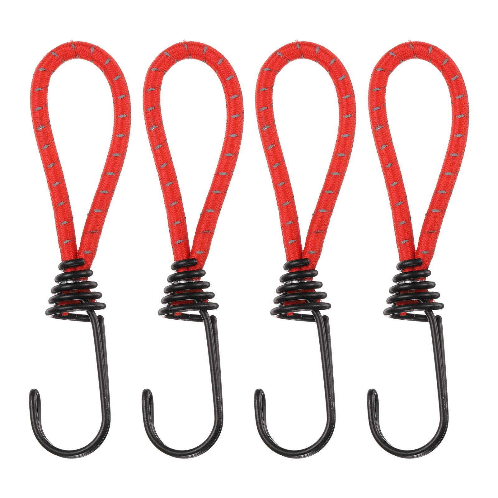 Uxcell 4Pcs Bungee Cord with Hooks 6.3" Rubber Bungee Cords for Outdoor ...