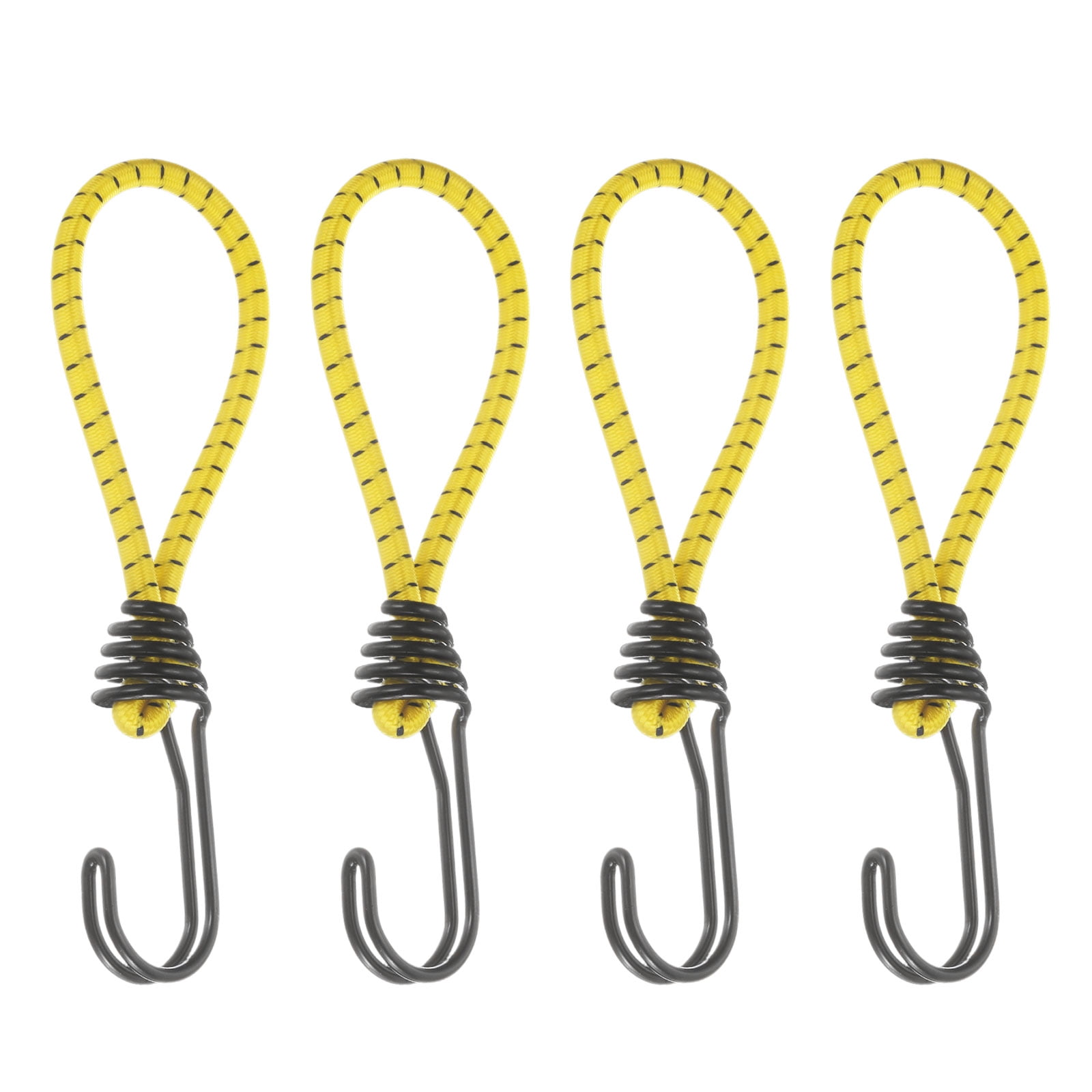 Uxcell 4Pcs Bungee Cord with Hooks 6.3" Rubber Small Bungee Cords Heavy ...