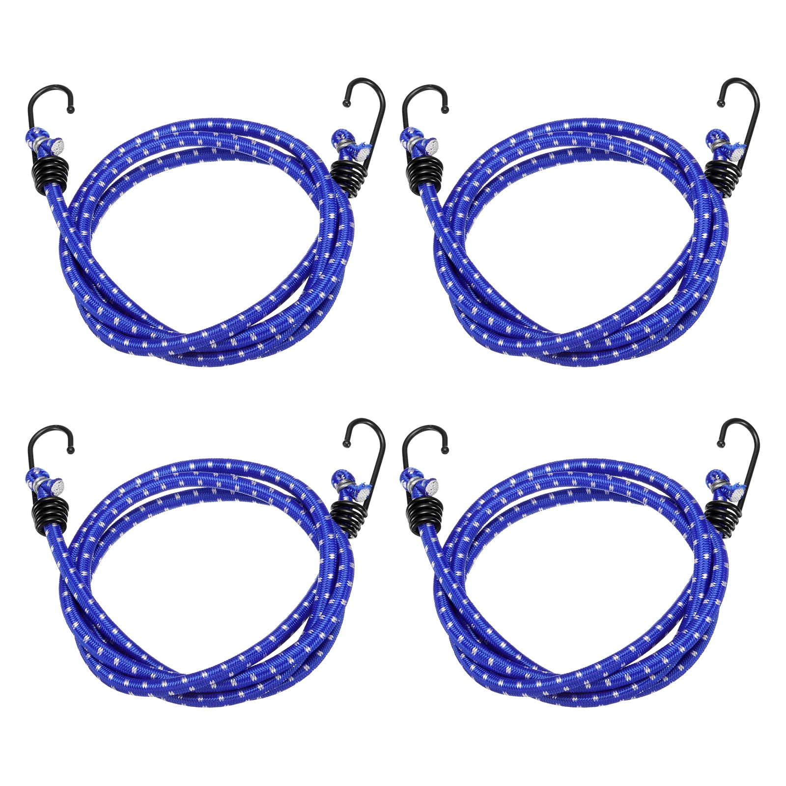 Uxcell 4Pcs Bungee Cord with Hooks 60" Rubber Bungee Cords for Outdoor ...