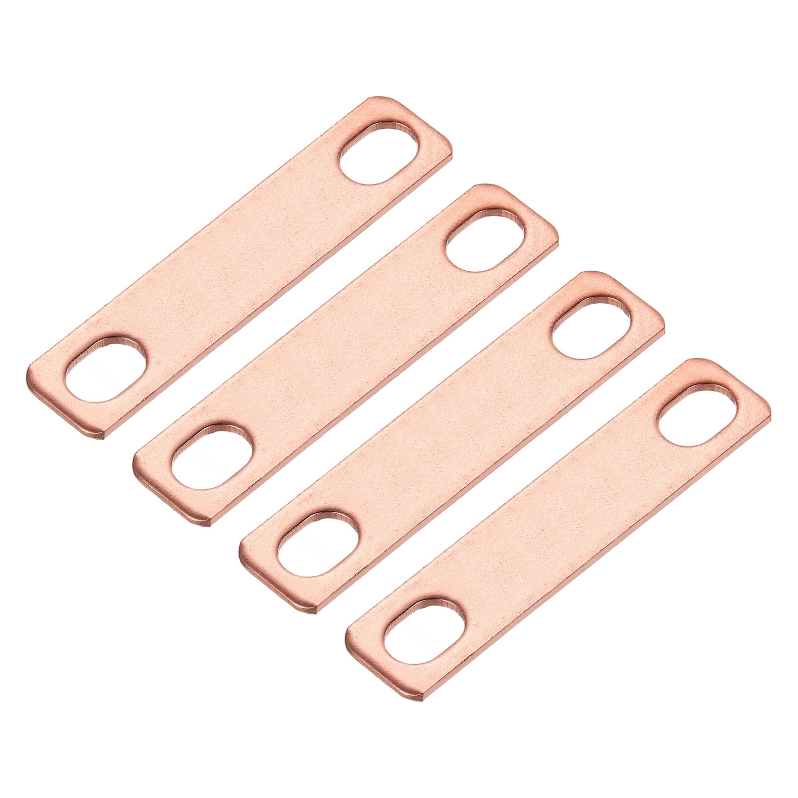 Uxcell 4 Pcs Bus Bar Connector, Pitch Row 1.6"(40mm) Red Copper Flat ...