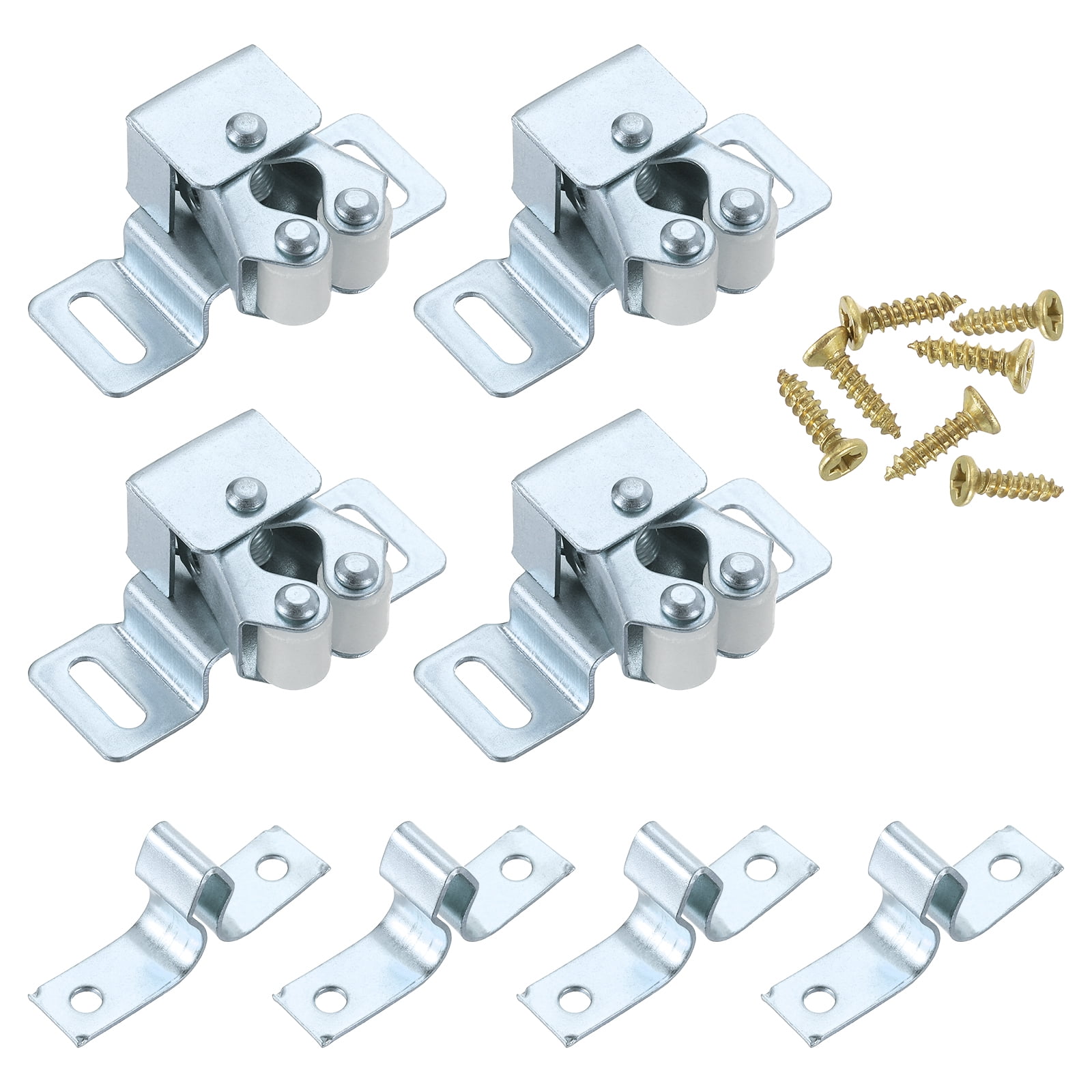Uxcell 4Pcs Cabinet Latch Double Roller Catch, Lock Stop Catch Clamp ...