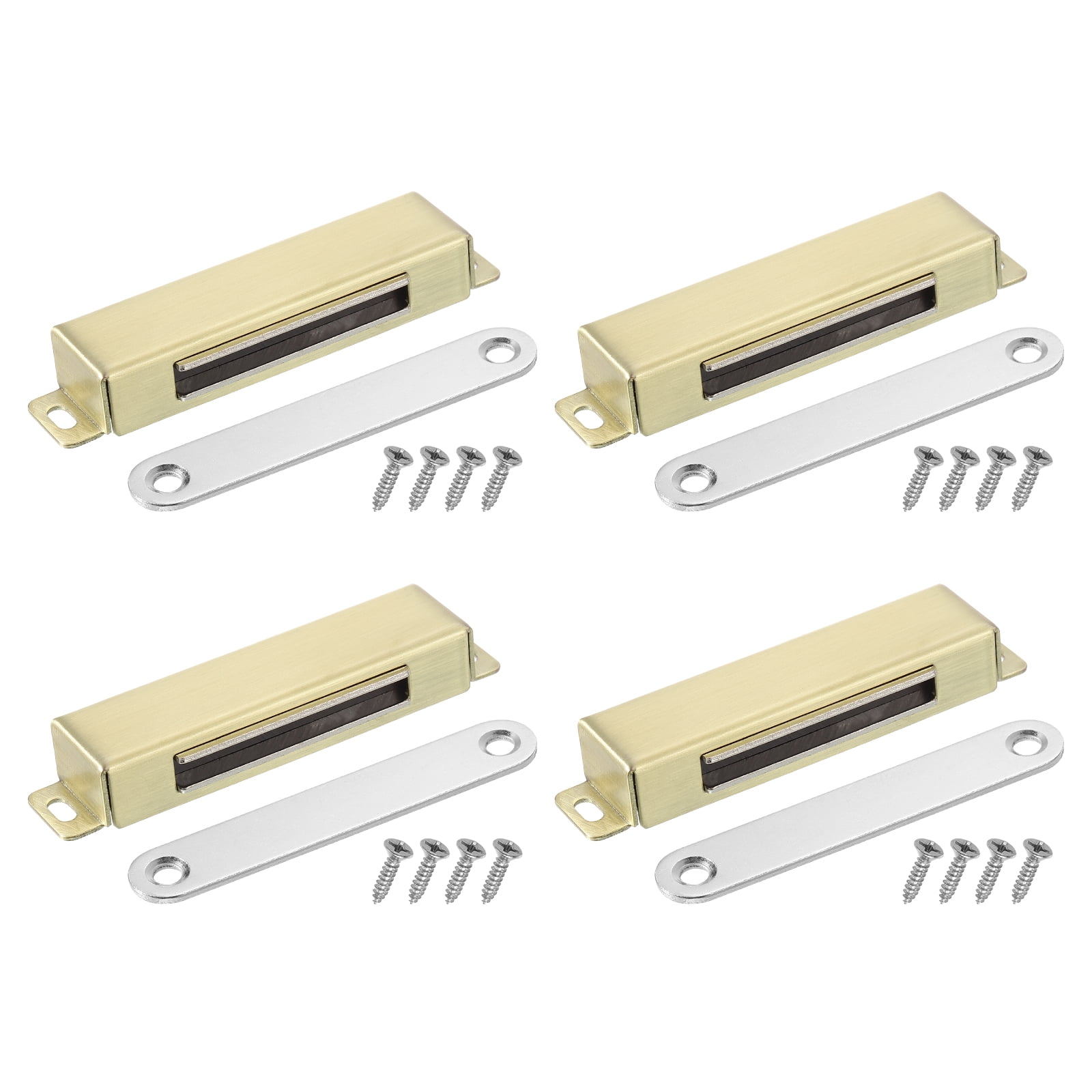 Uxcell 4Pcs Cabinet Magnet Latch, Adhesive Drawer Latch Magnetic ...