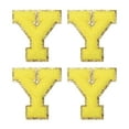 Uxcell 4Pcs Chenille Letter Patches Iron on Letter Patches Yellow Y ...