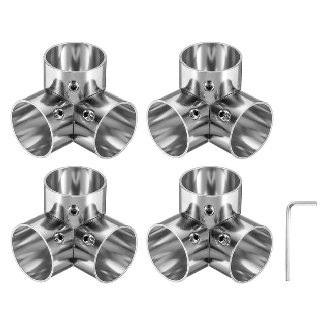 Uxcell 4Pcs Elbow Corner Cross Structural Pipe Connectors 1" Fit Pipe ...