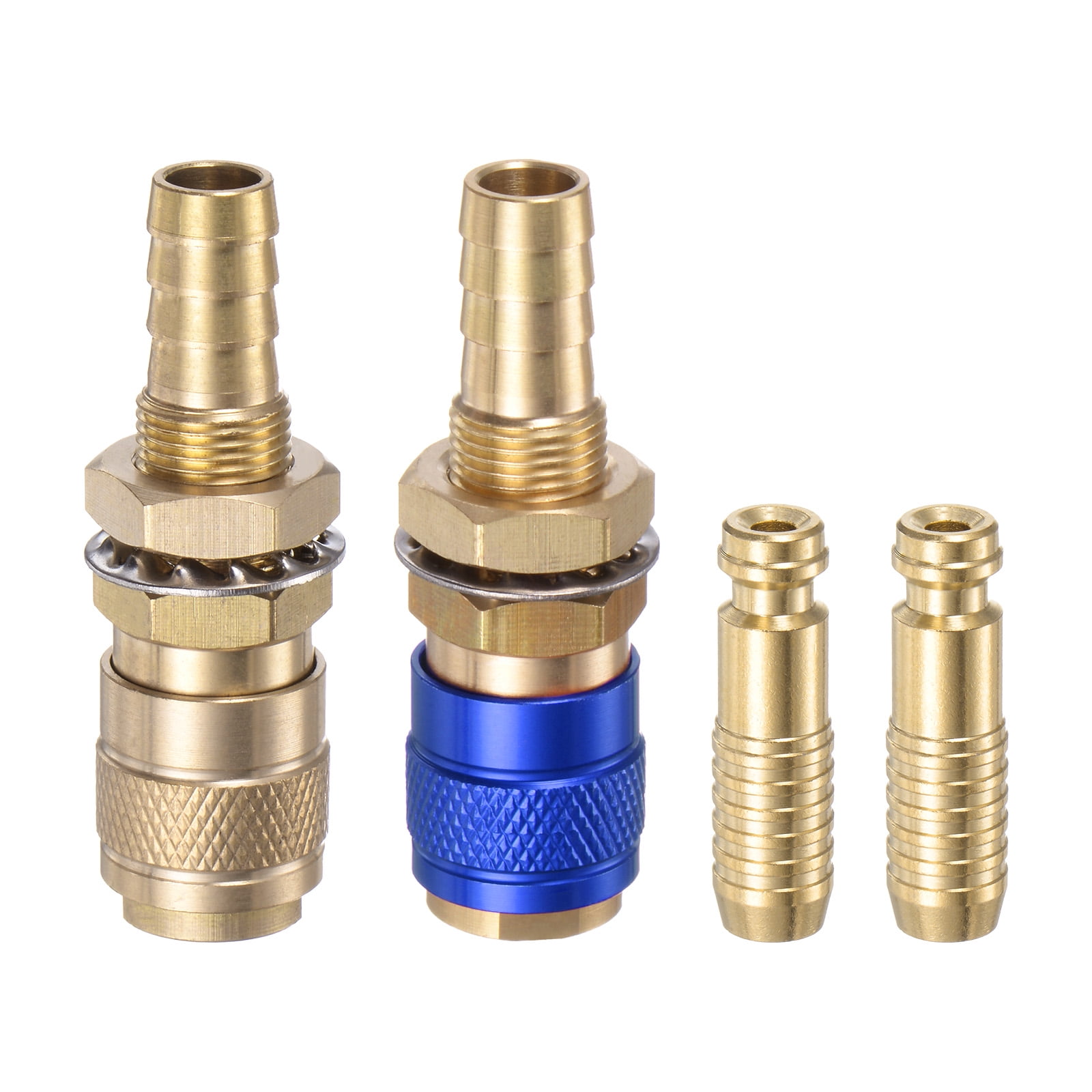 Uxcell 4Pcs Gas & Water Quick Connector for Tube Inner 10mm TIG 12 18 ...