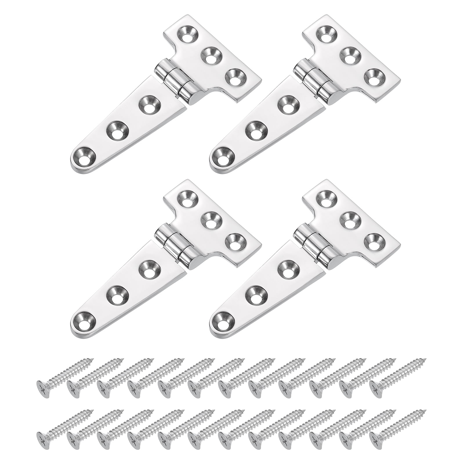 Uxcell 4Pcs Heavy Duty t Hinges, Stainless Steel 4" x 2" Marine Grade t ...