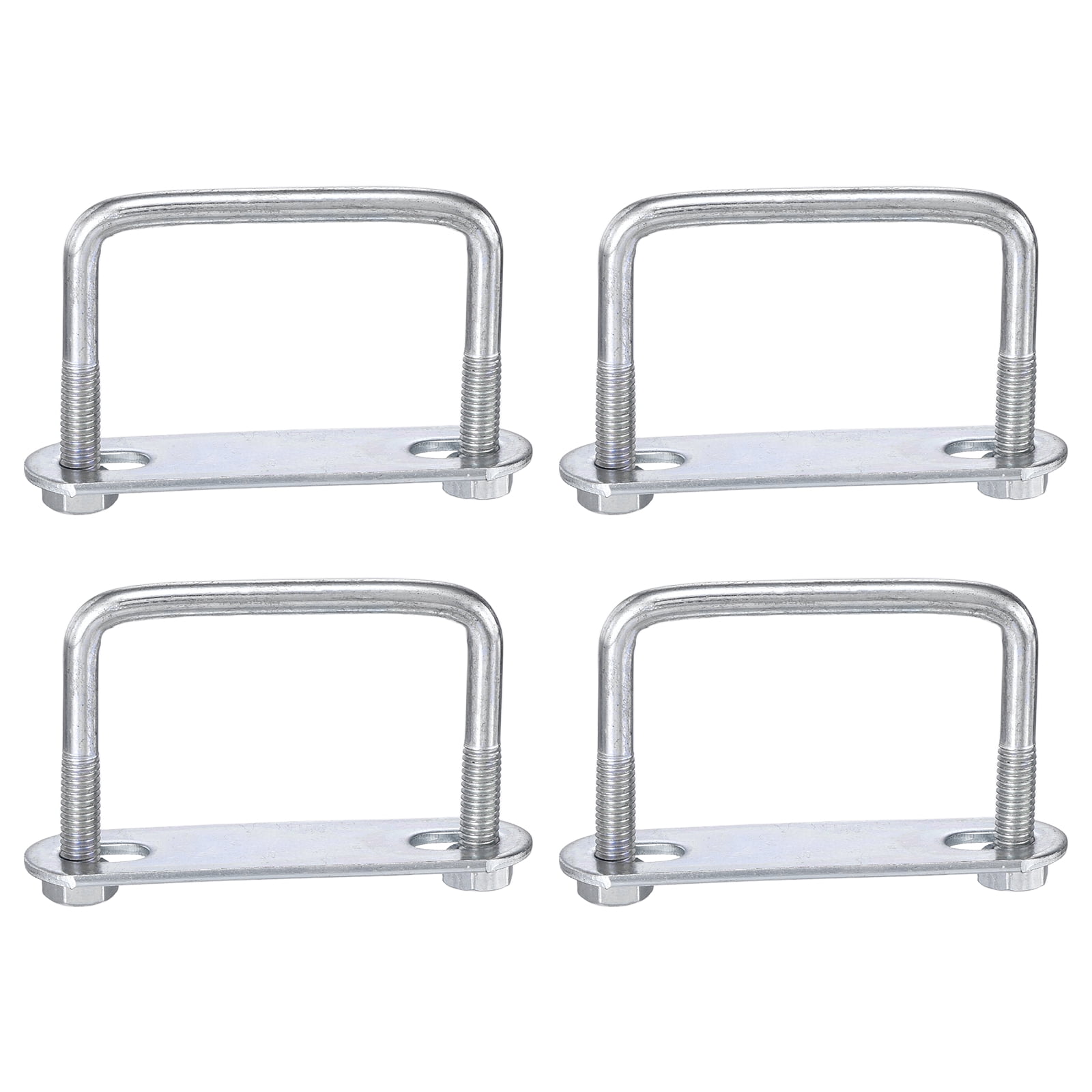 Uxcell 4Pcs Leaf Spring Clamp Kit M6 Square U-Bolts Clamp Fits Leaf ...