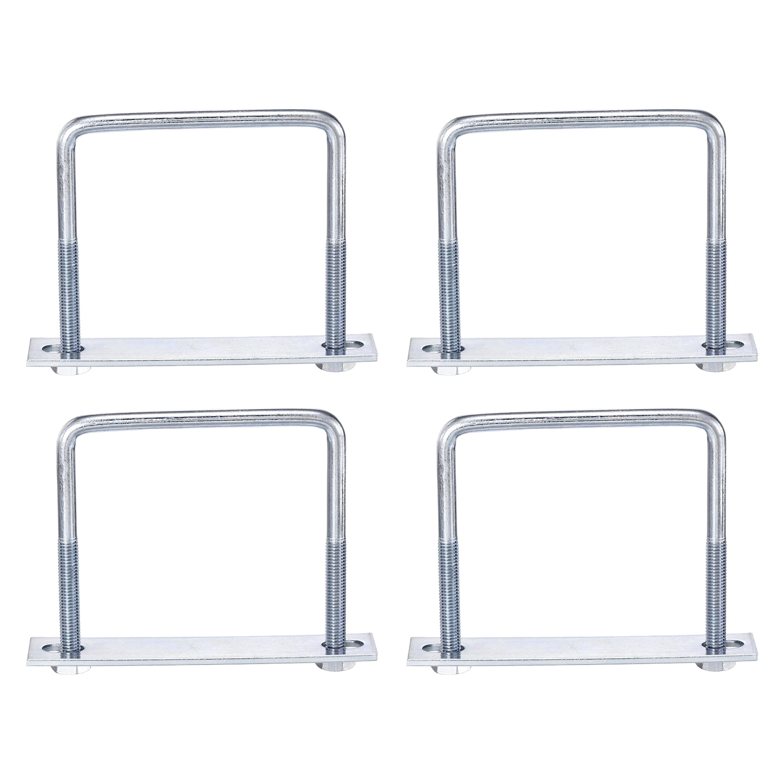 Uxcell 4Pcs Leaf Spring Clamp Kit M8 Square U-Bolts Clamp Fits Leaf ...