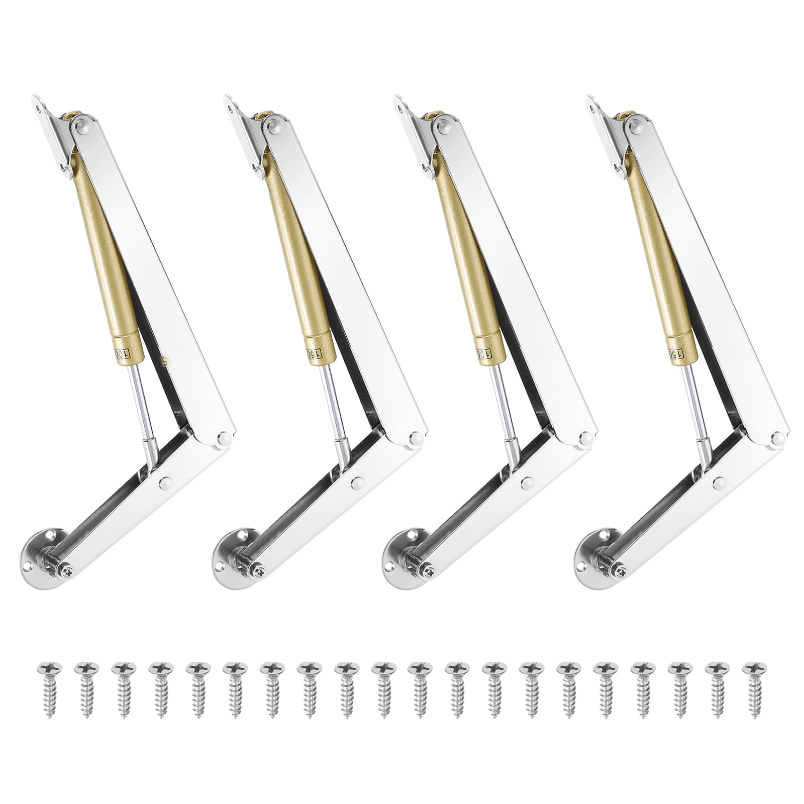 Uxcell 4Pcs Lid Support Hinge, 150N Gas Struts Soft Close Folding Lid ...