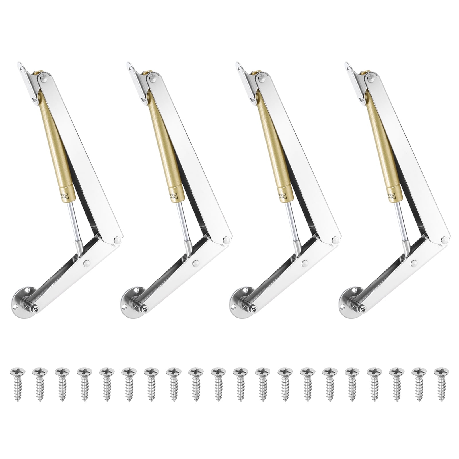 Uxcell 4Pcs Lid Support Hinge, 200N Gas Struts Soft Close Folding Lid ...