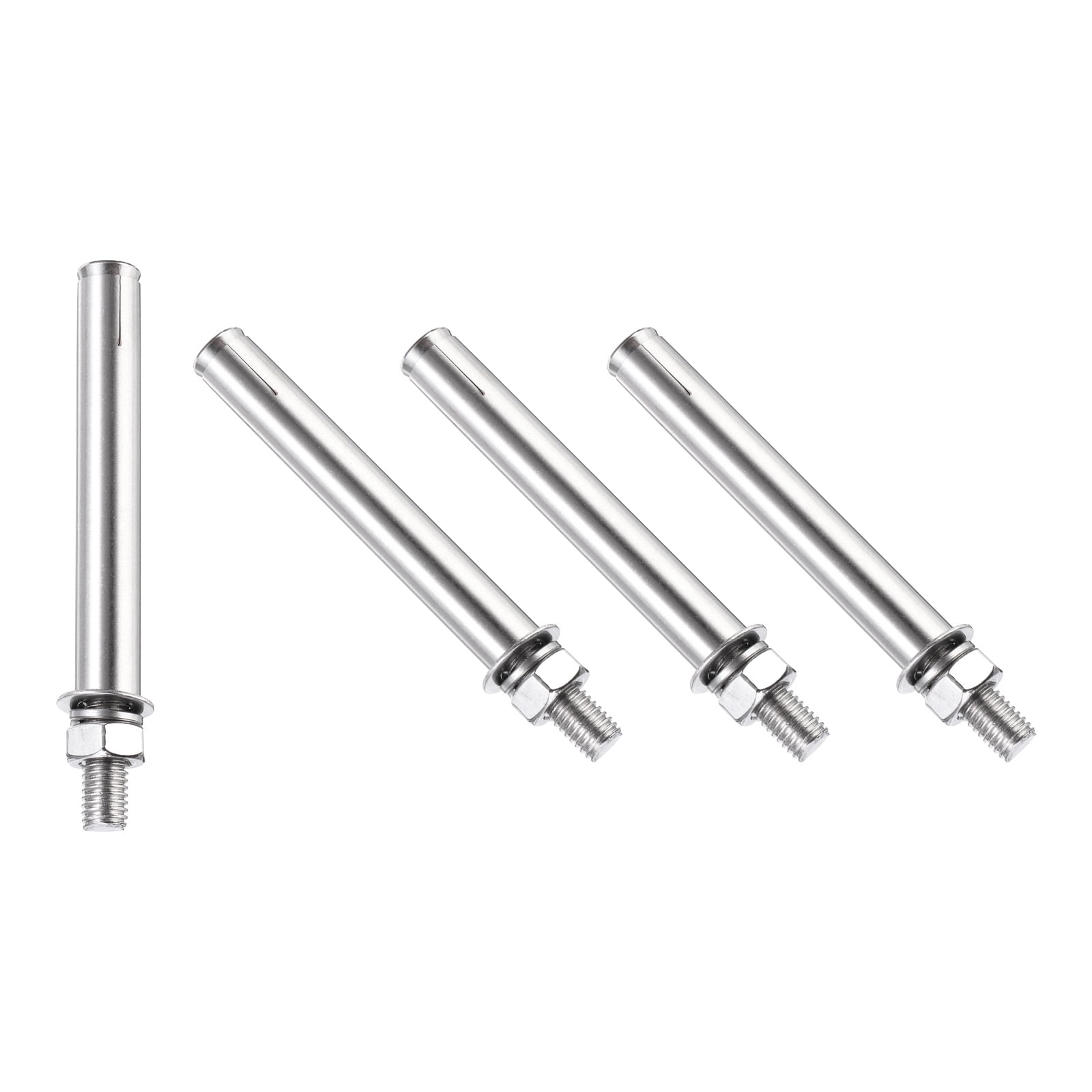 Uxcell 4Pcs M10 x 120mm Expansion Screw Bolts Sleeve Anchoring Fastener ...