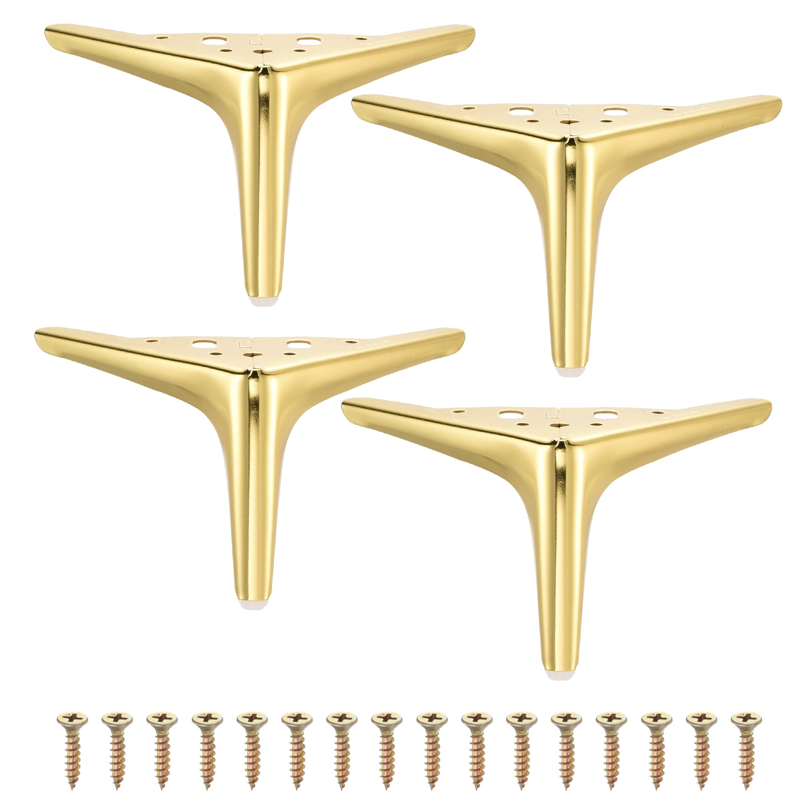 Uxcell 4Pcs Metal Furniture Legs, 4.72 Inch Triangular Heavy Duty ...