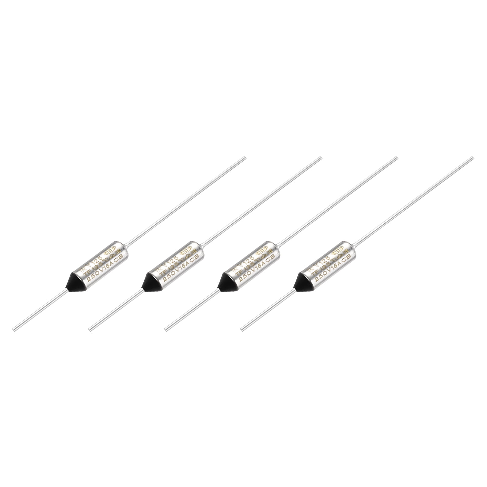 Uxcell 4Pcs Metal Temperature Thermal Fuse RY125 125 °C 257°F 15A 250V ...