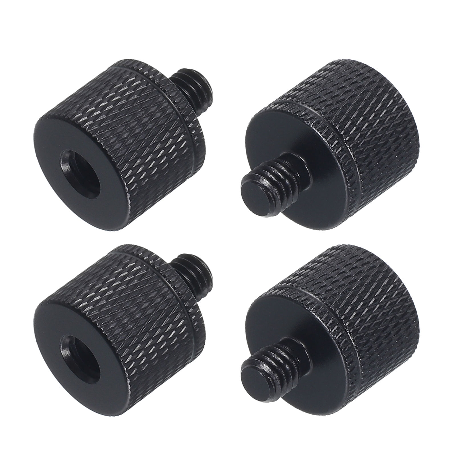 Uxcell 4Pcs Mic Stand Adapter 1/4 Female to M6 Male Camera Screw Thread Adapter for Microphone ...