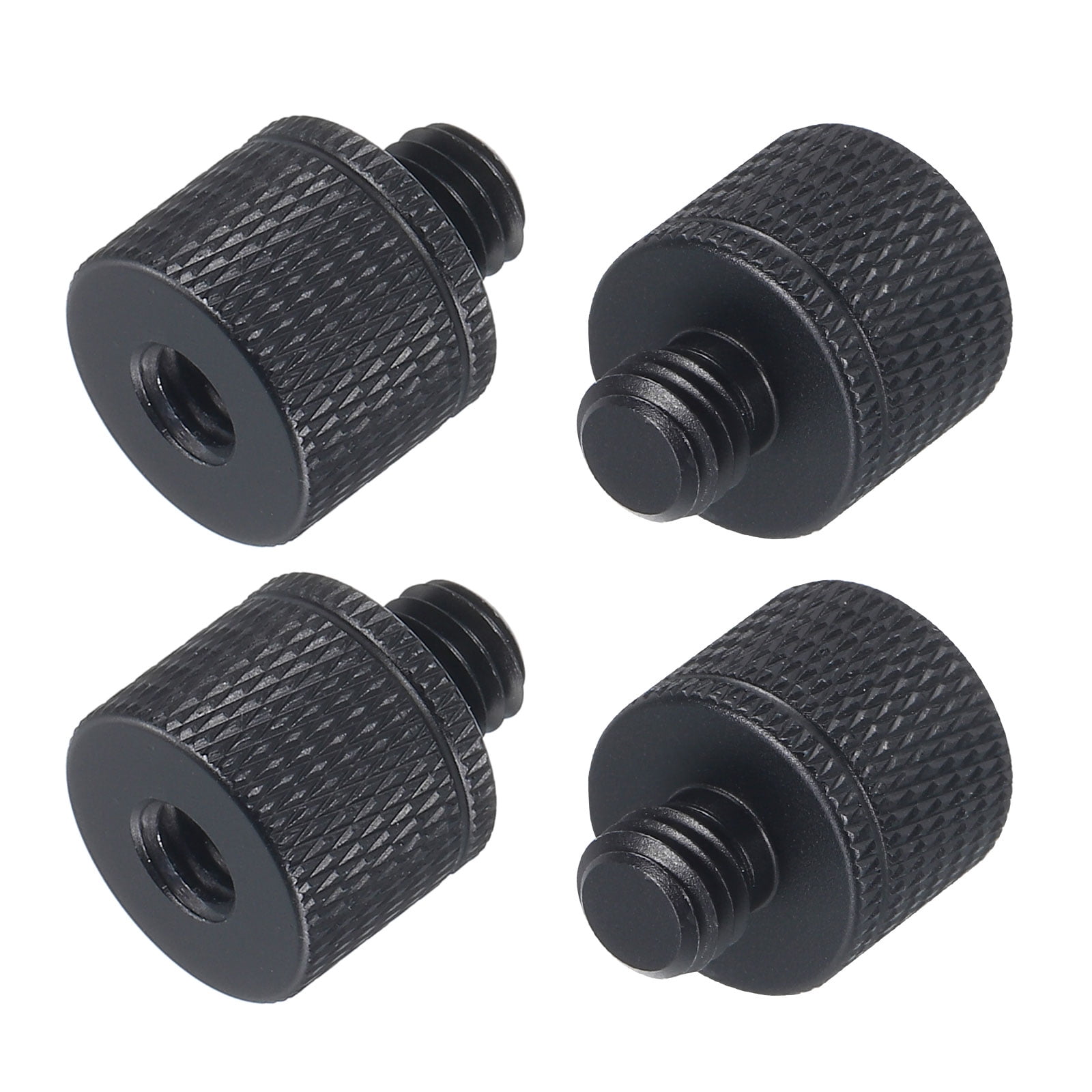 Uxcell 4Pcs Mic Stand Adapter 1/4 Female to M8 Male Camera Screw Thread Adapter for Microphone ...