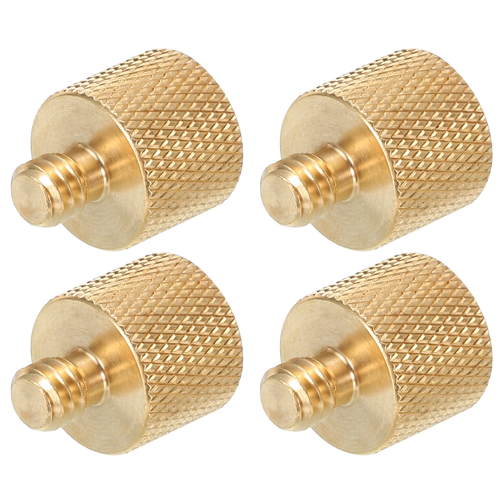 Uxcell 4Pcs Mic Stand Adapter 3/8 Female to 1/4 Male Copper Camera ...