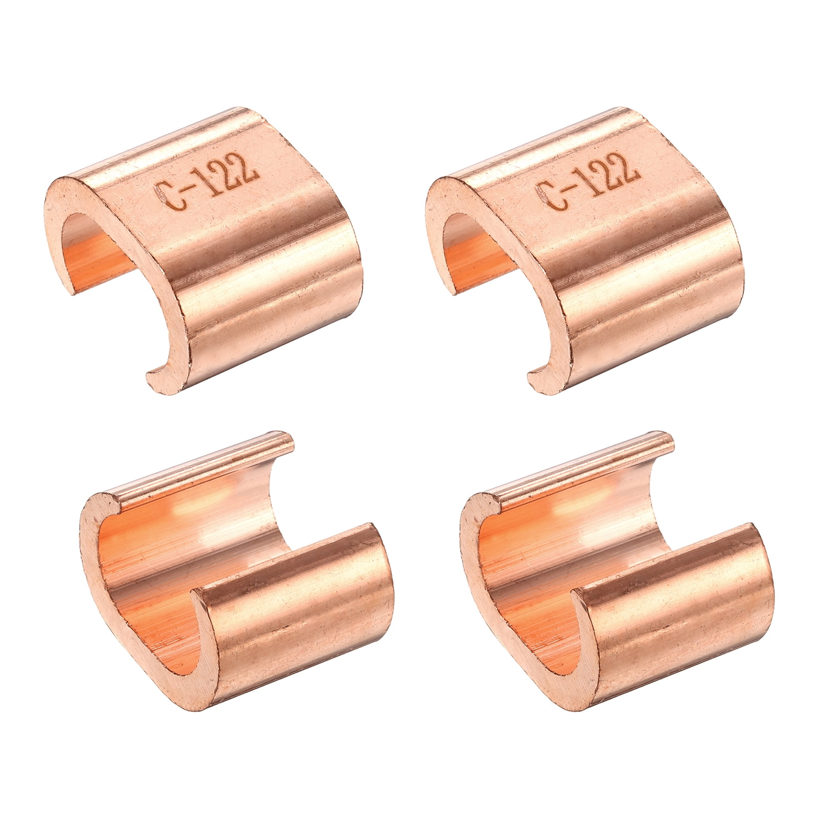 Uxcell 4Pcs Pack Copper C Tap, C-122 C Shape Grounding Connector for 99 ...