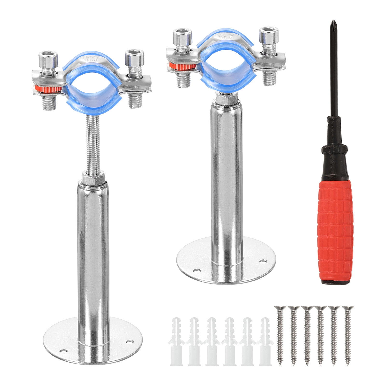 Uxcell 4Pcs Pipe Support, Wall Mount Ceiling Mount Pipe Support Bracket ...