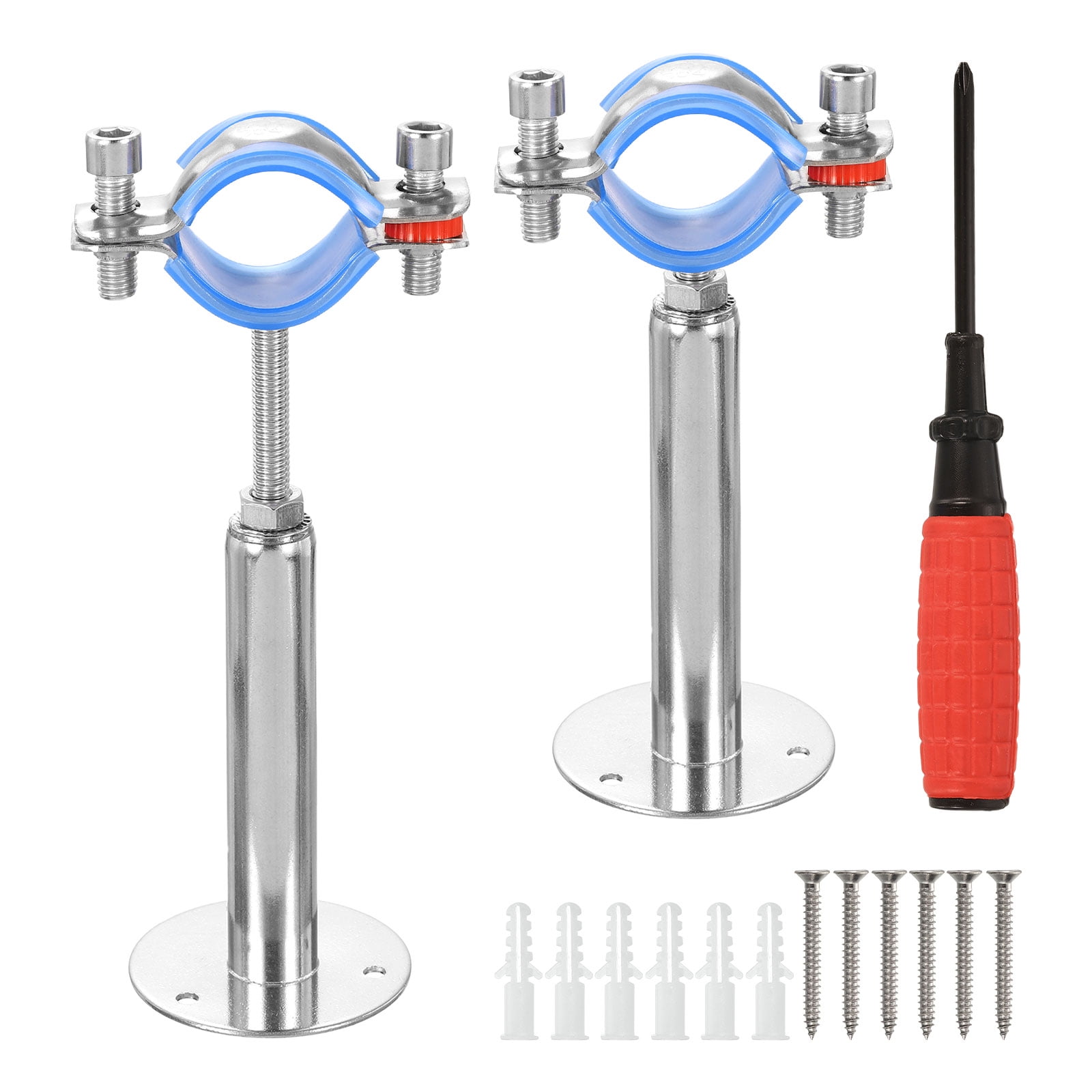 Uxcell 4Pcs Pipe Support, Wall Mount Ceiling Mount Pipe Support Bracket ...