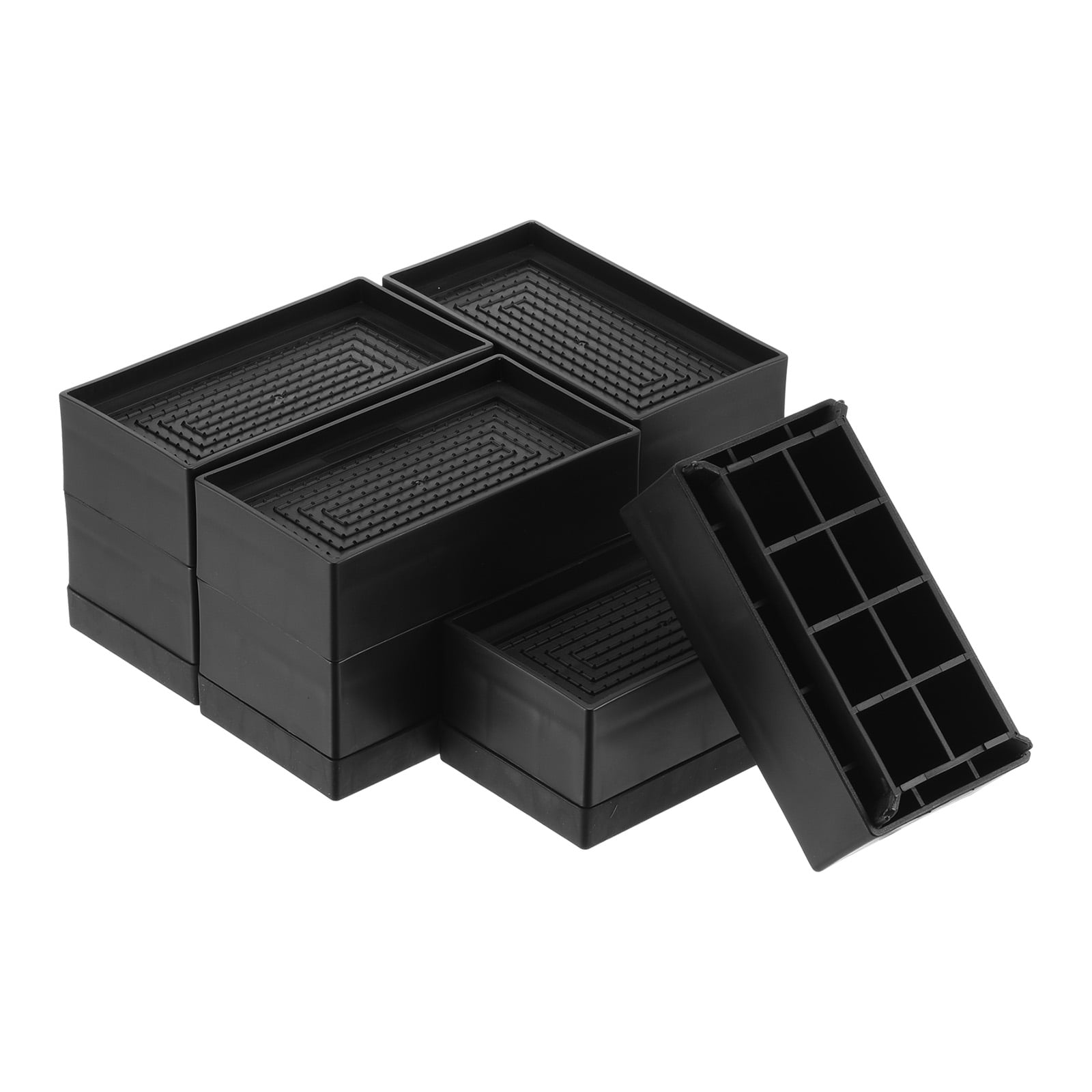 Uxcell 4Pcs Rectangle Bed Risers, 2.95" Full Side Heavy Duty Adjustable ...