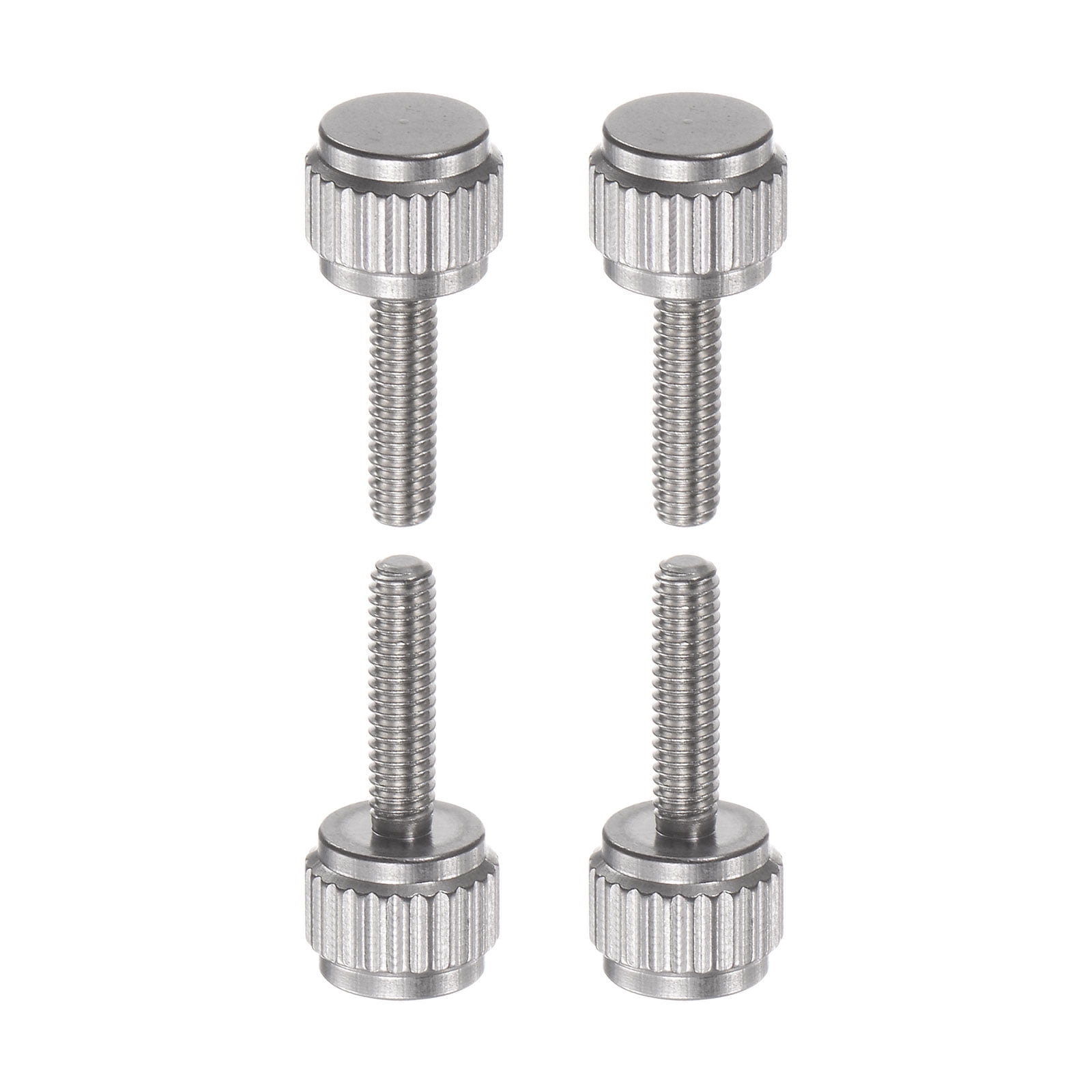 Uxcell 4Pcs Round Flat Head Knurled Thumb M2.5x10mm Hand Clamping ...