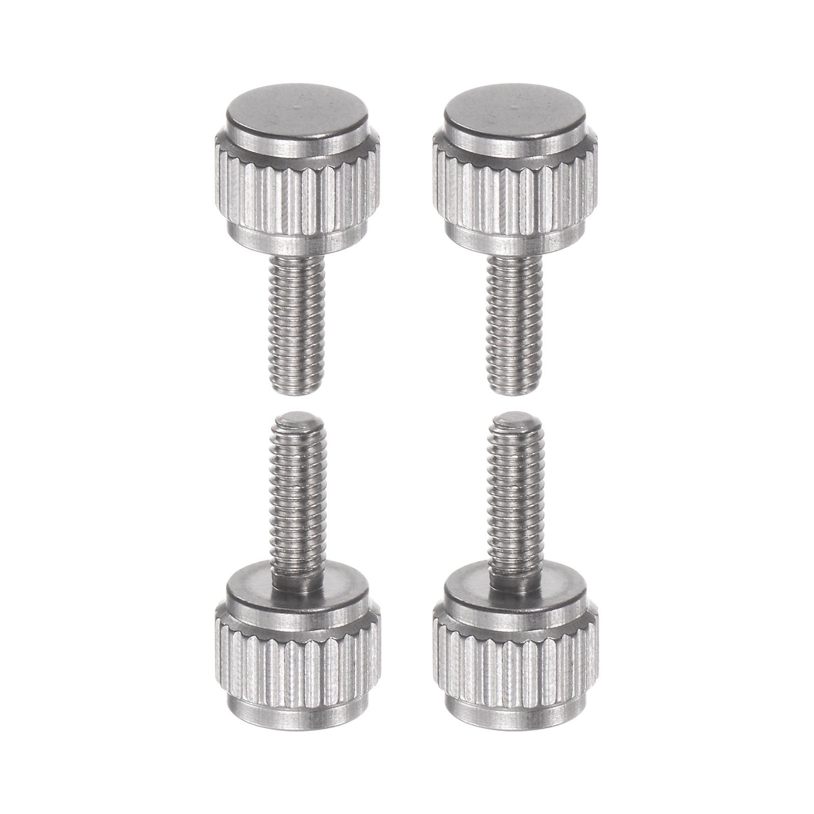 Uxcell 4Pcs Round Flat Head Knurled Thumb M2.5x7.5mm Hand Clamping ...
