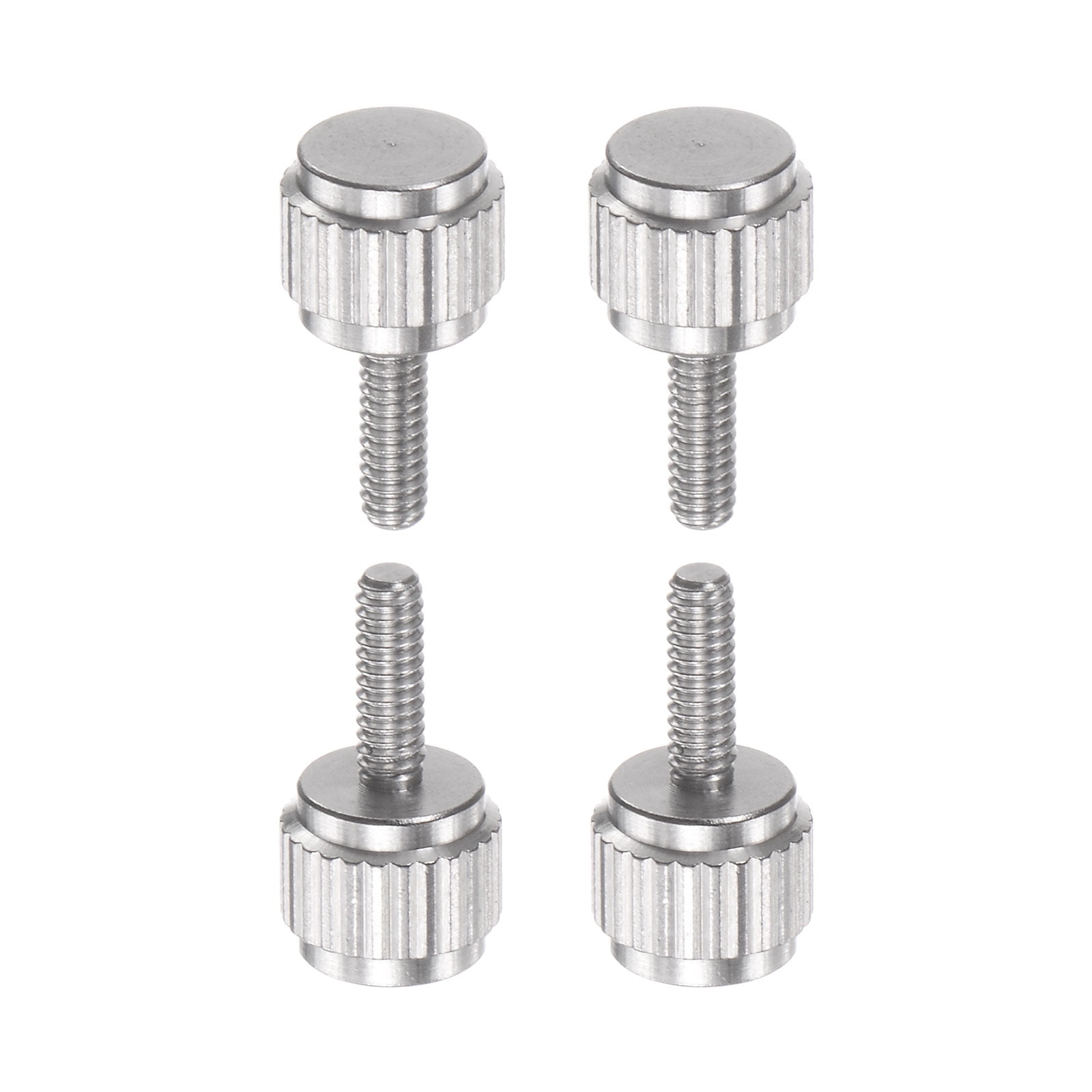 Uxcell 4Pcs Round Flat Head Knurled Thumb M2x6mm Hand Clamping Threaded ...