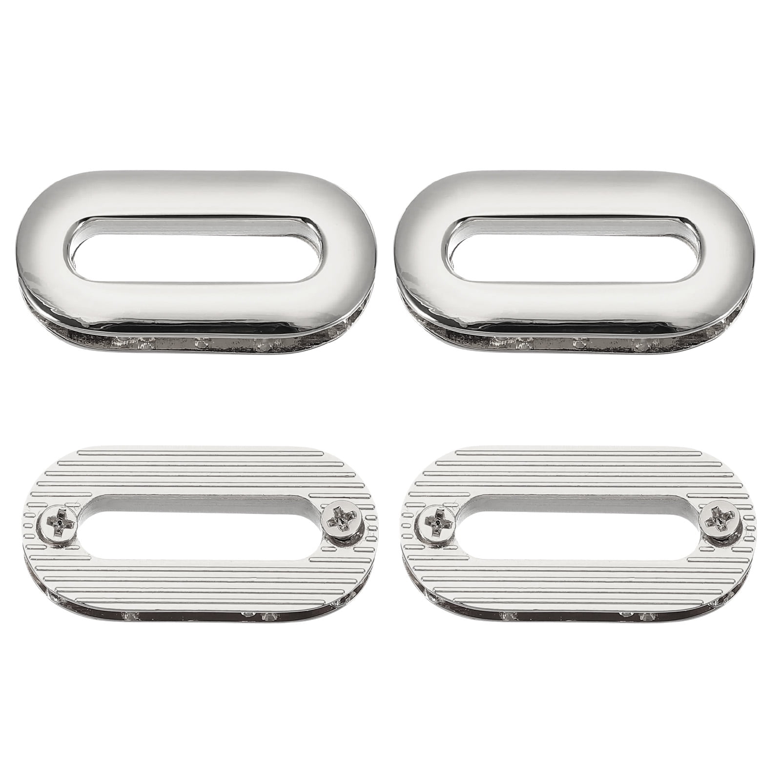 Uxcell 4Pcs Screw Together Grommets, 1 inch Alloy Screw-in Oval Eyelets ...