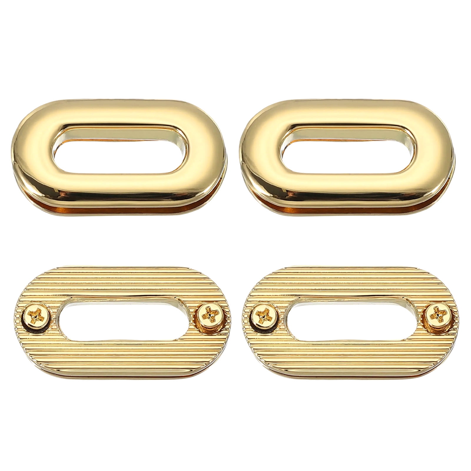 Uxcell 4Pcs Screw Together Grommets, 3/4 inch Alloy Screw-in Oval ...