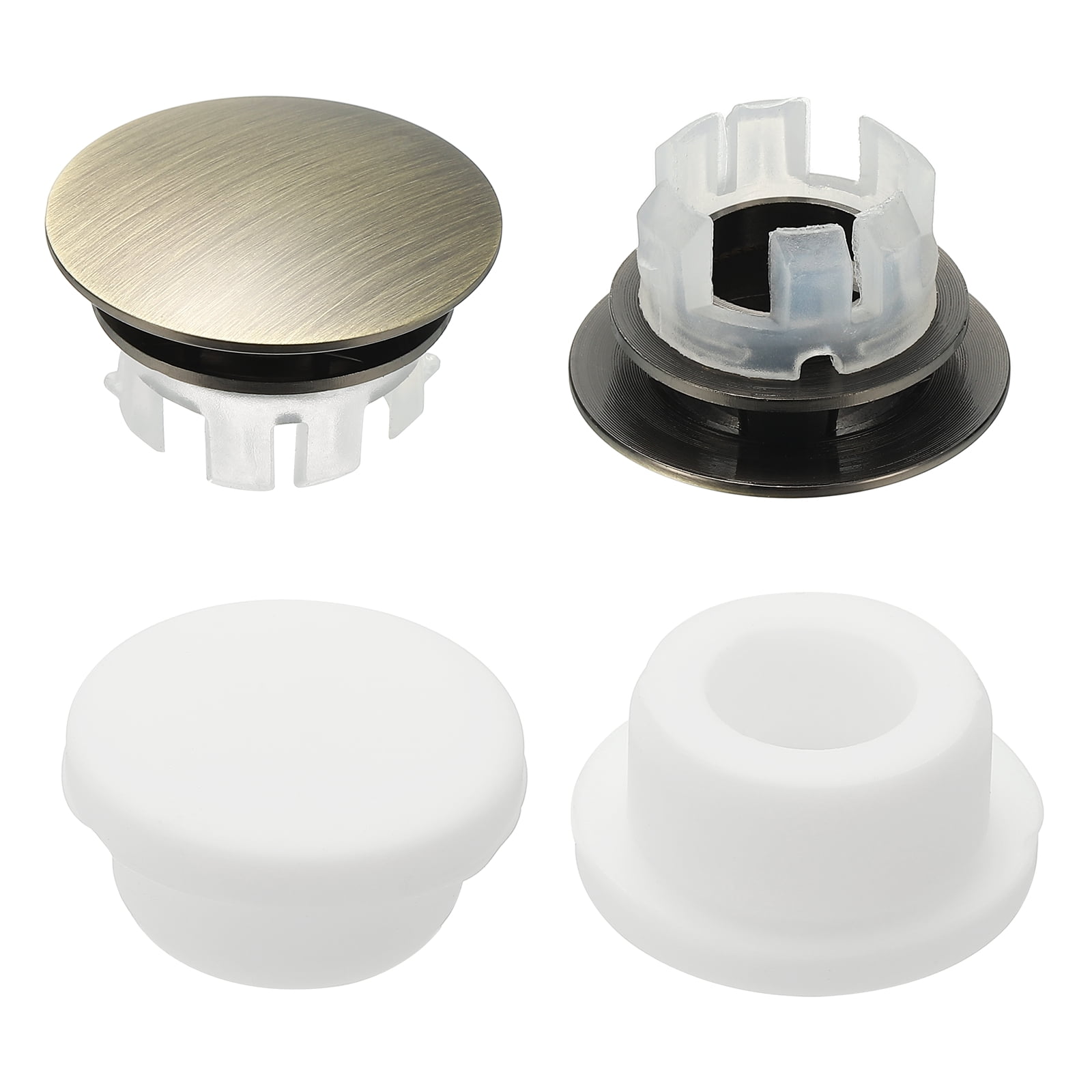Uxcell 4Pcs Sink Overflow Ring, Universal Sink Overflow Drain Cover ...