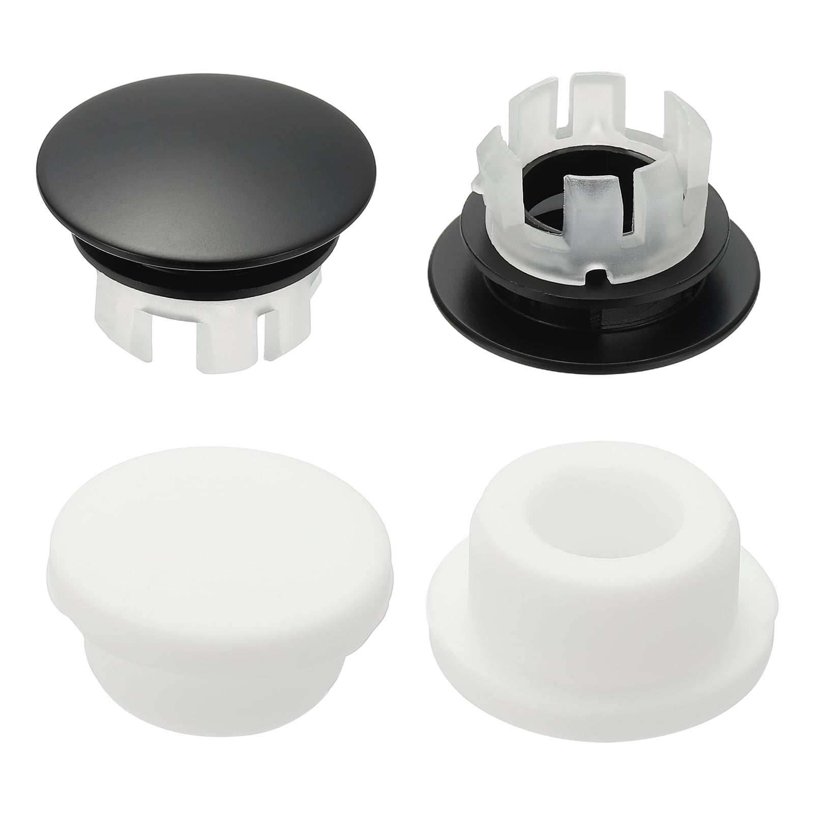 Uxcell 4Pcs Sink Overflow Ring, Universal Sink Overflow Drain Cover ...