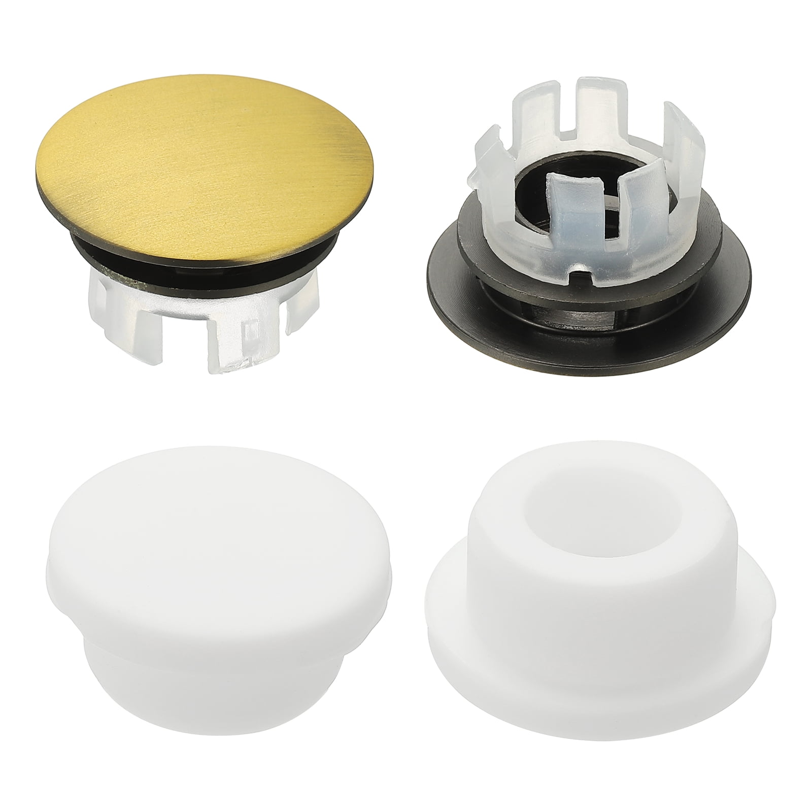 Uxcell 4Pcs Sink Overflow Ring, Universal Sink Overflow Drain Cover ...
