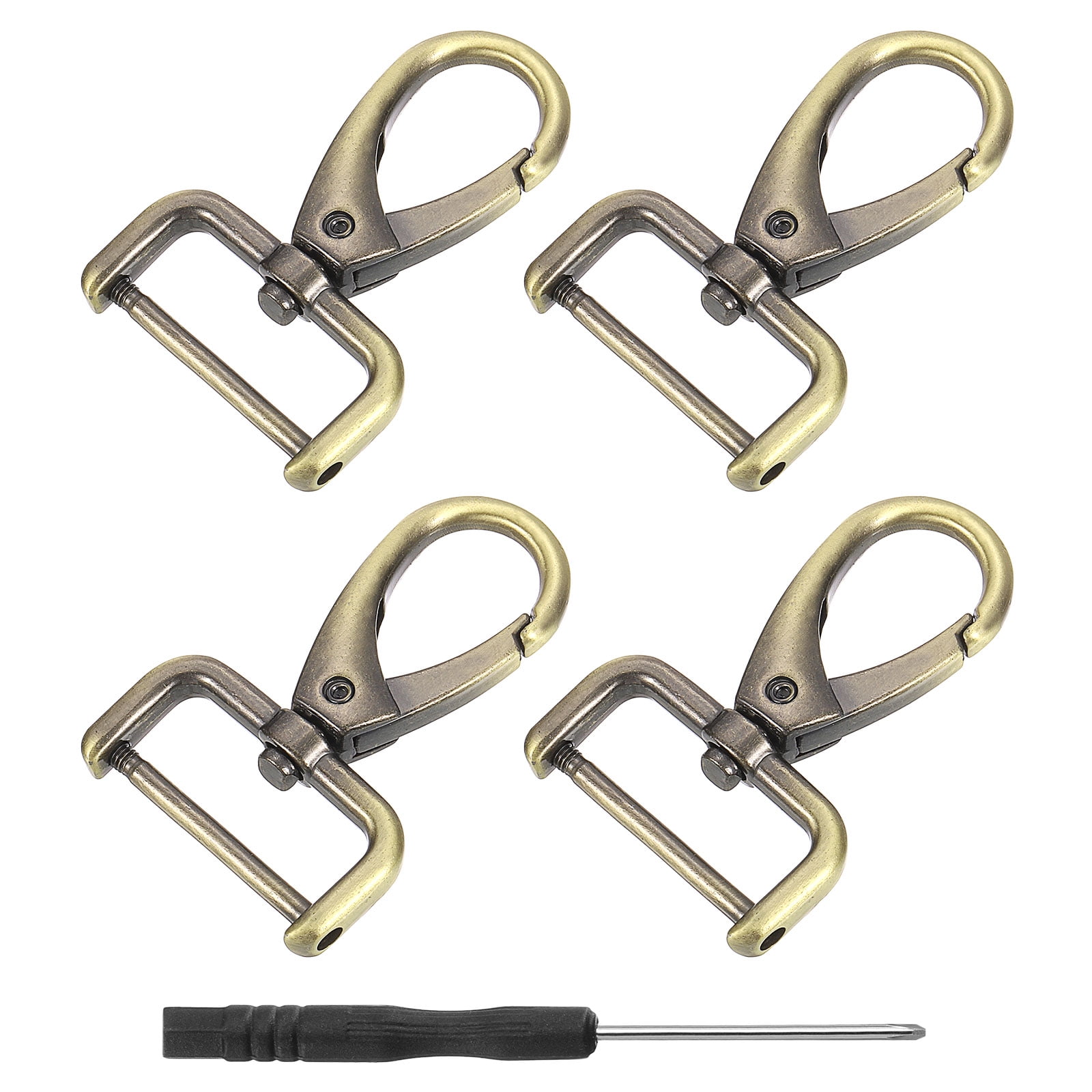 Uxcell 4Pcs Swivel Clasps, 1" D Ring Detachable Snap Hook with ...